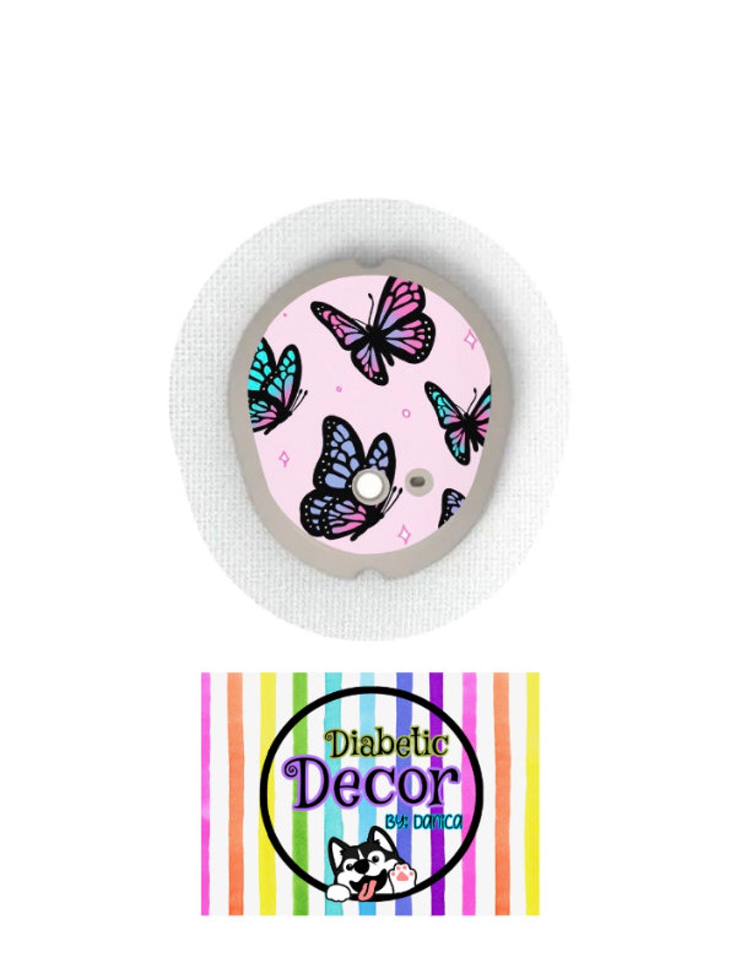 G7/ Butterflies Single Sticker / Dexcom G7 Stickers, Diabetes Stickers ...