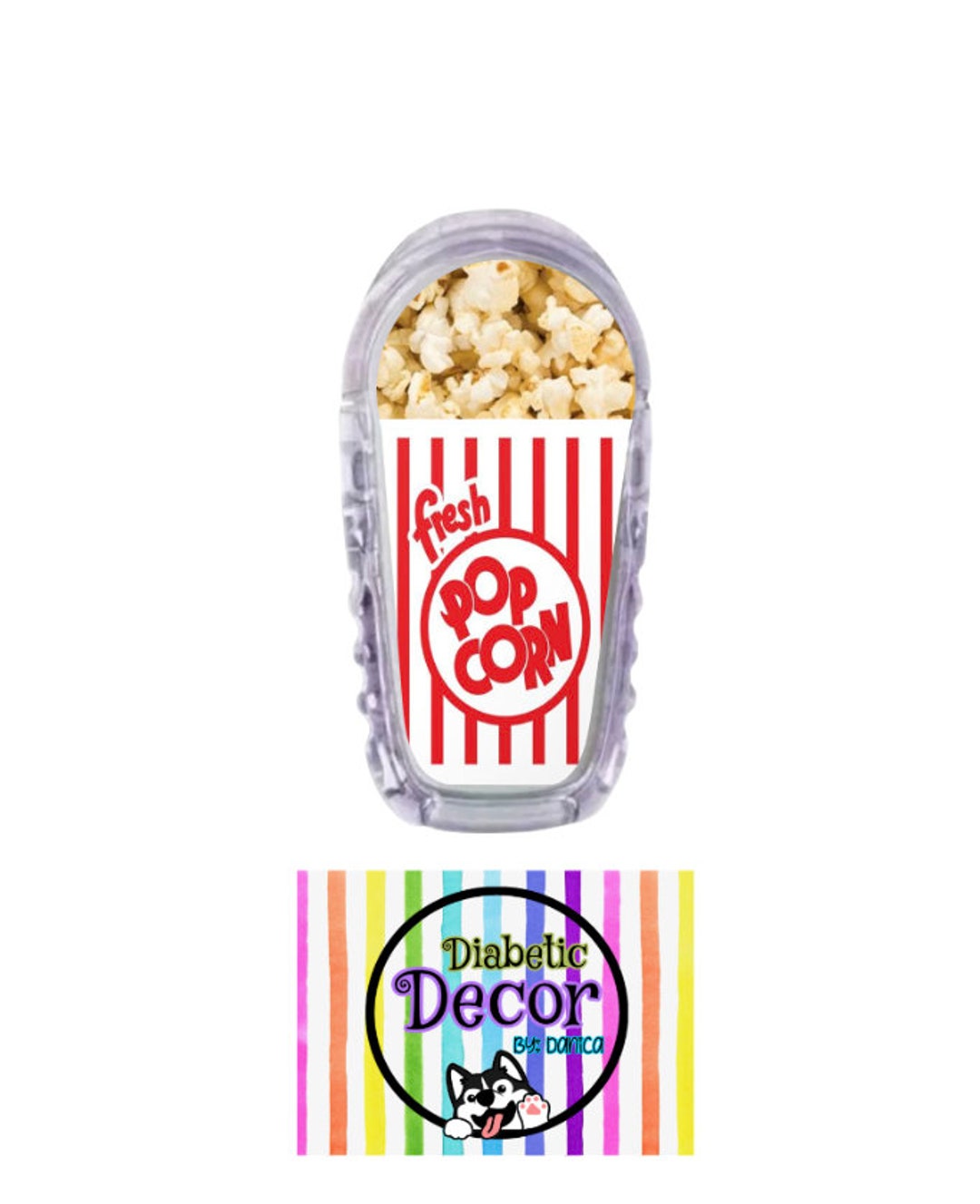 G6/ Popcorn Single Sticker / Dexcom G6 Stickers, Diabetes Stickers ...