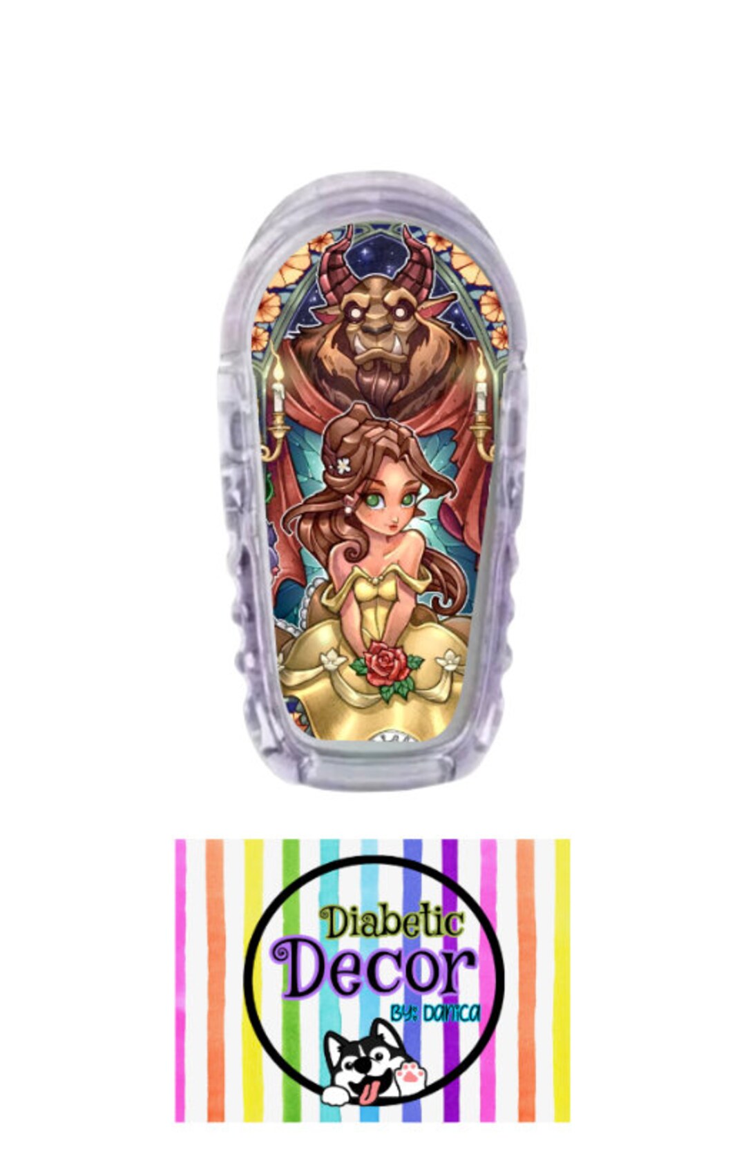 G6/ Beauty Stained Glass Single Sticker /dexcom G6 Stickers, Diabetes ...