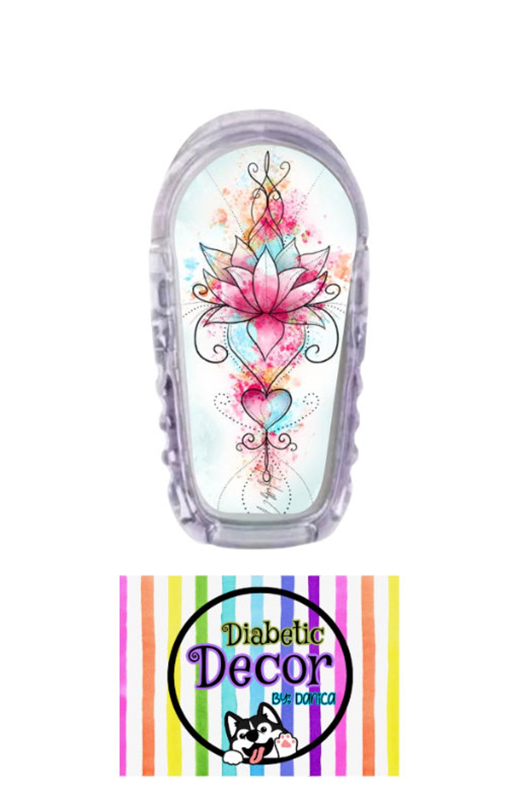 G6/ Lotus Single Sticker / Dexcom G6 Stickers, Diabetes Stickers ...