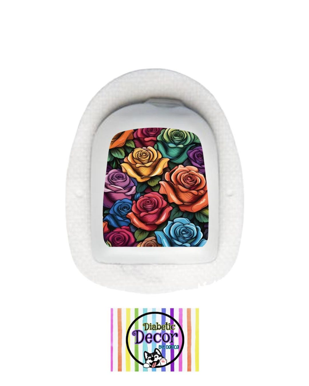 Omnipod Rainbow Roses Omnipod Sticker Diabetes Stickers Bestseller Omnipod Top Surface Only
