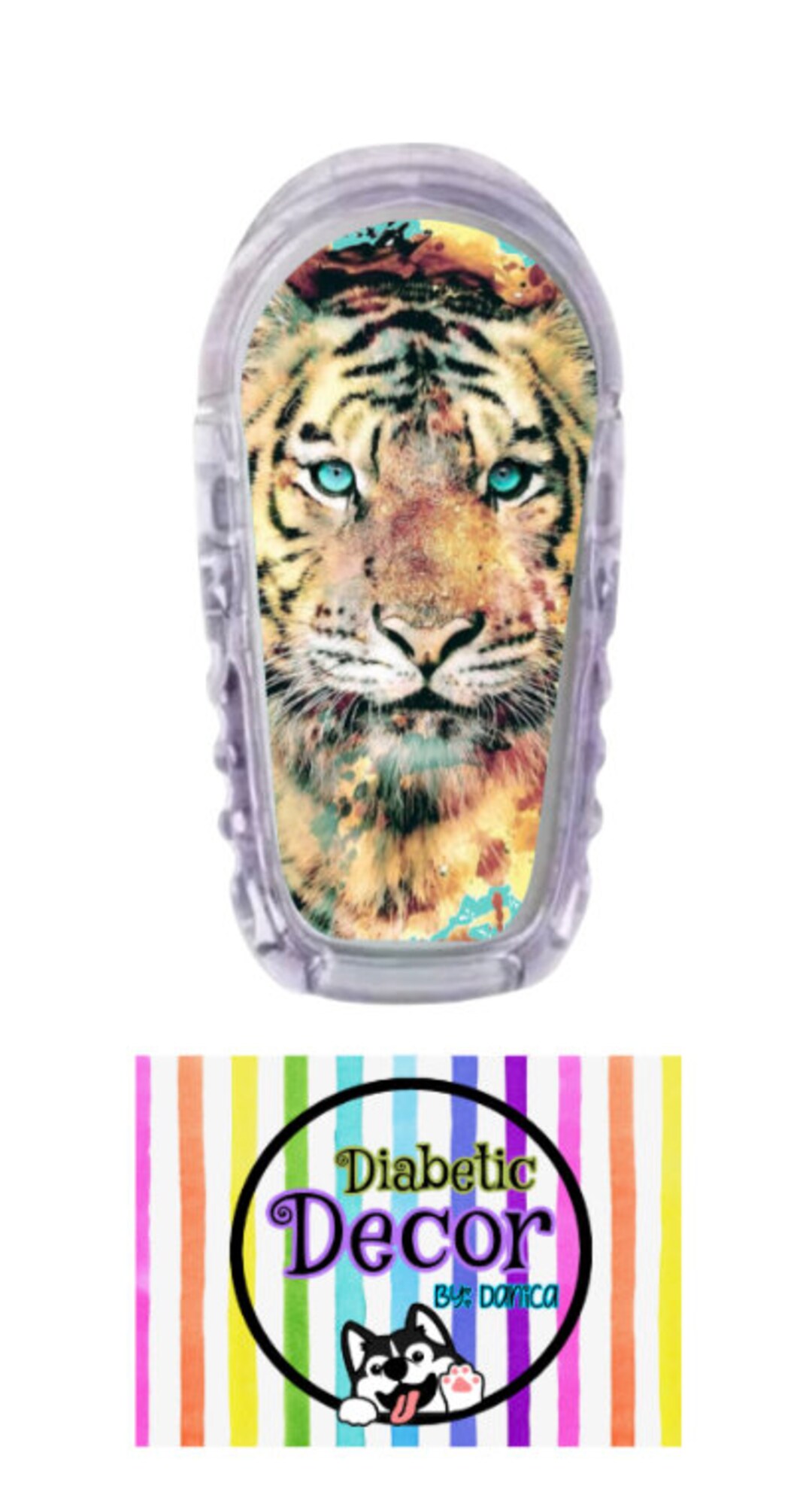 G6/ Wild Tiger Single Sticker / Dexcom G6 Stickers, Diabetes Stickers ...