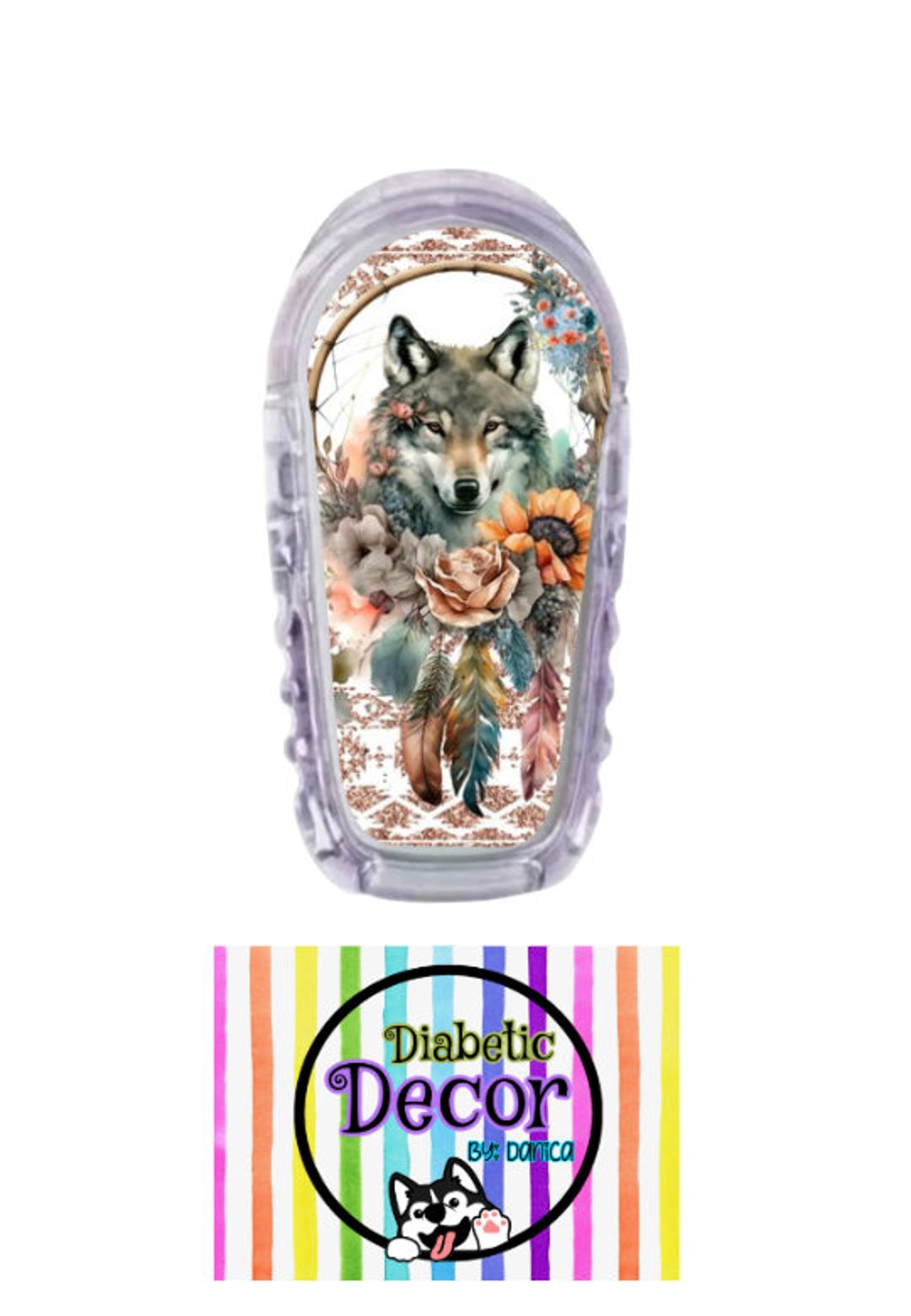 G6/ Wolf Single Sticker / Dexcom G6 Stickers, Diabetes Stickers, Dexcom ...