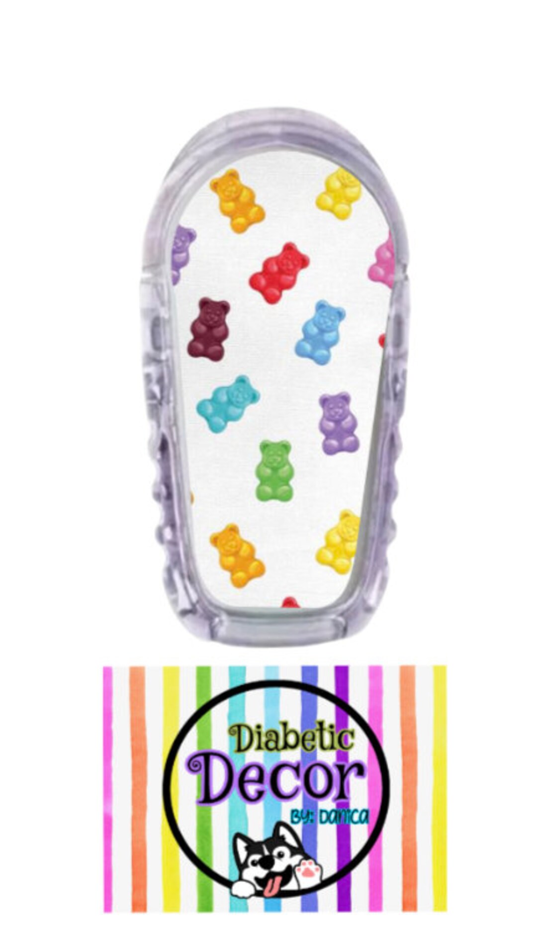 G6/ Gummy Bears Single Sticker / Dexcom G6 Stickers, Diabetes Stickers ...