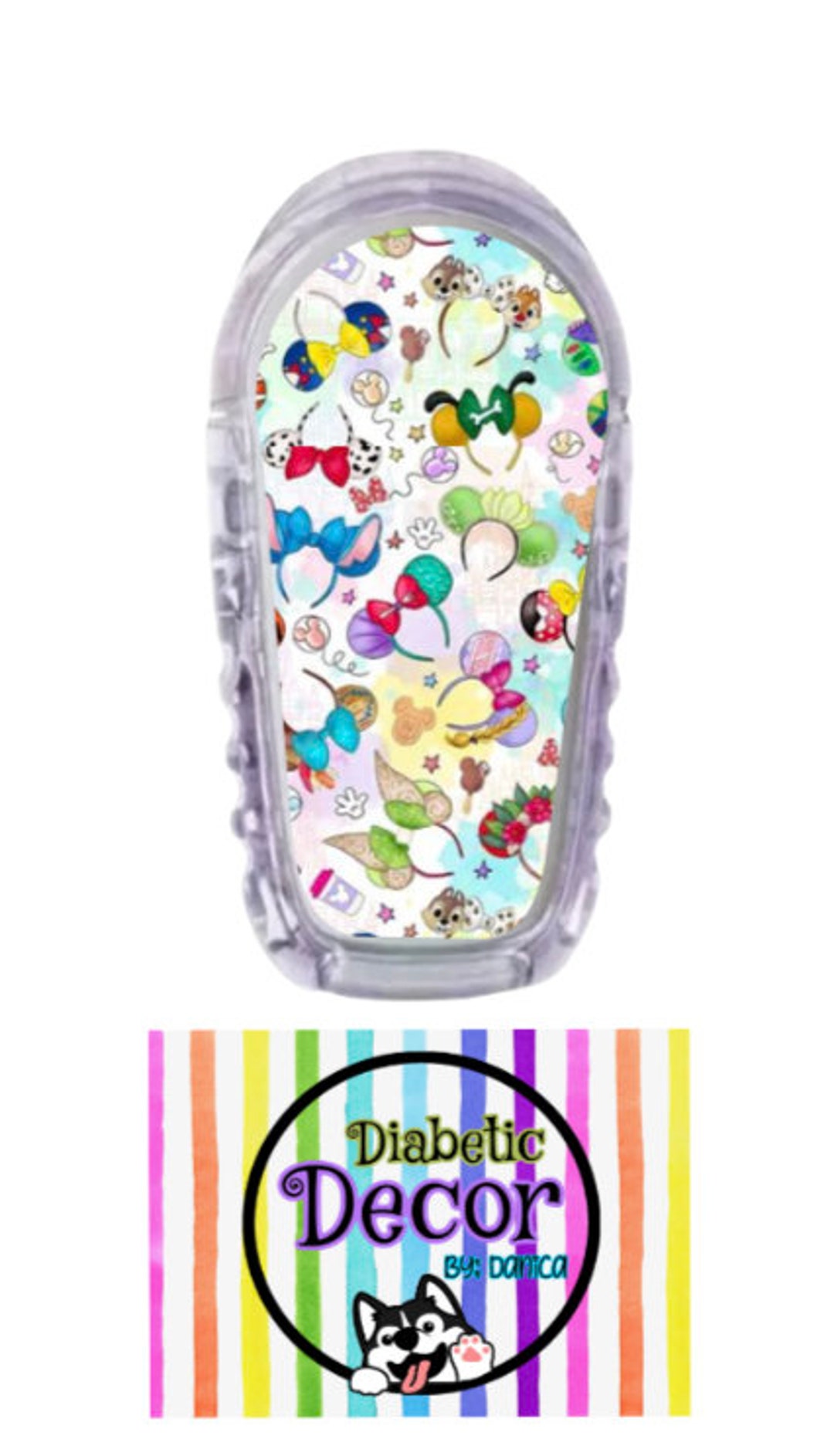 G6/ Mouse Ears Single Sticker / Dexcom G6 Stickers, Diabetes Stickers ...