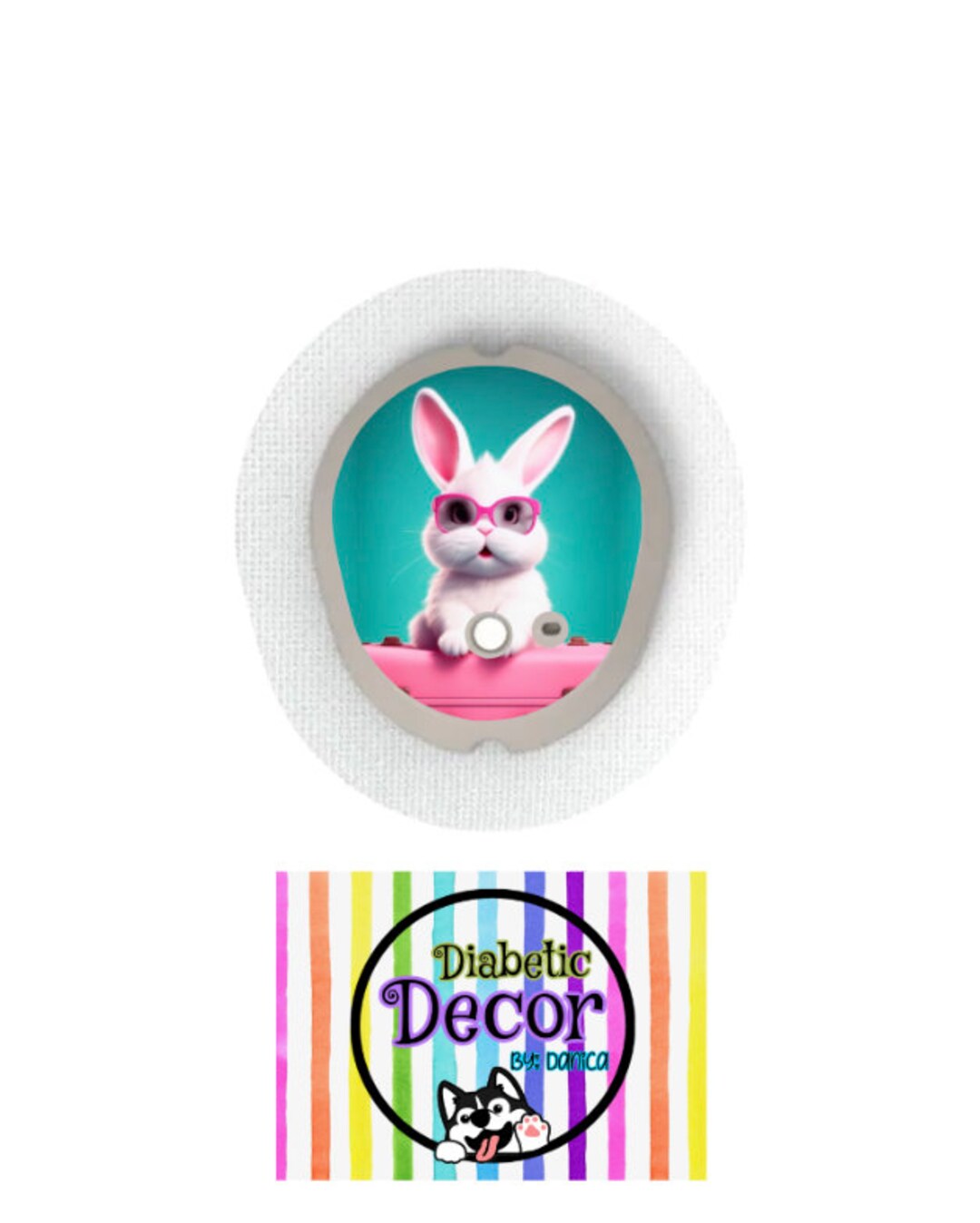 G7/ Cute Bunny G7 Single Sticker /dexcom G7 Stickers, Diabetes Stickers ...