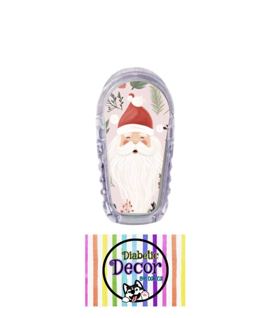 G6/ Pink Santa Single Sticker / Dexcom G6 Stickers, Diabetes Stickers ...