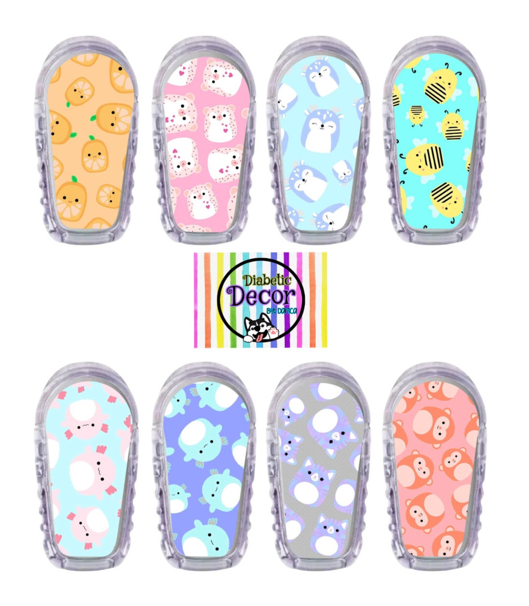G6/ Squishies 8 Pack /dexcom G6 Stickers, Diabetes Stickers, Dexcom ...