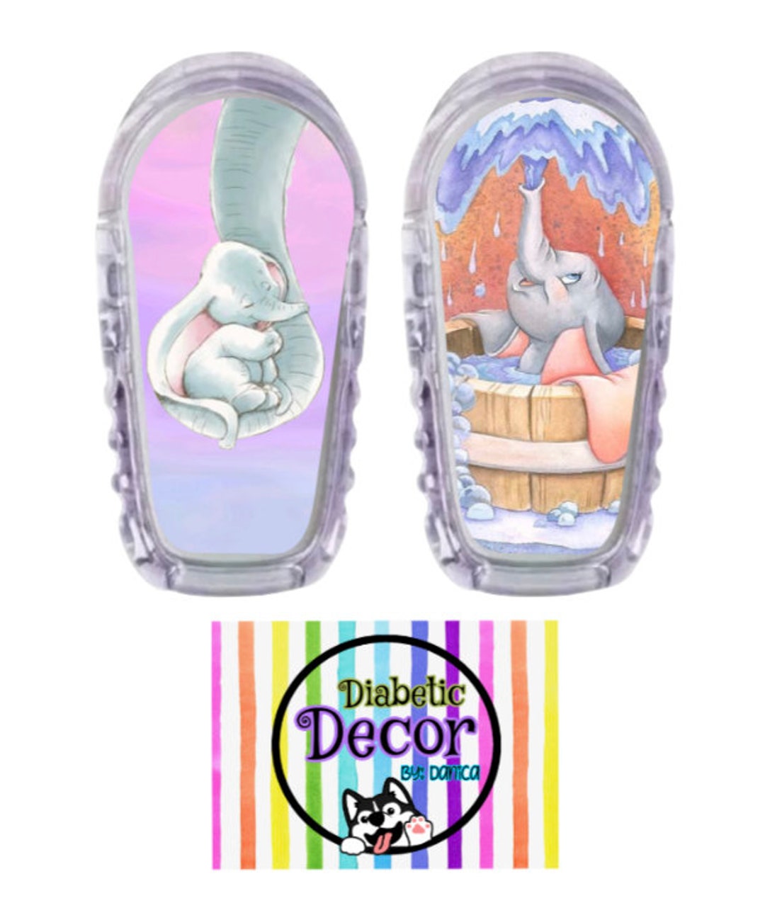 G6/ Baby Elephant 2 Pack / Dexcom G6 Stickers, Diabetes Stickers ...