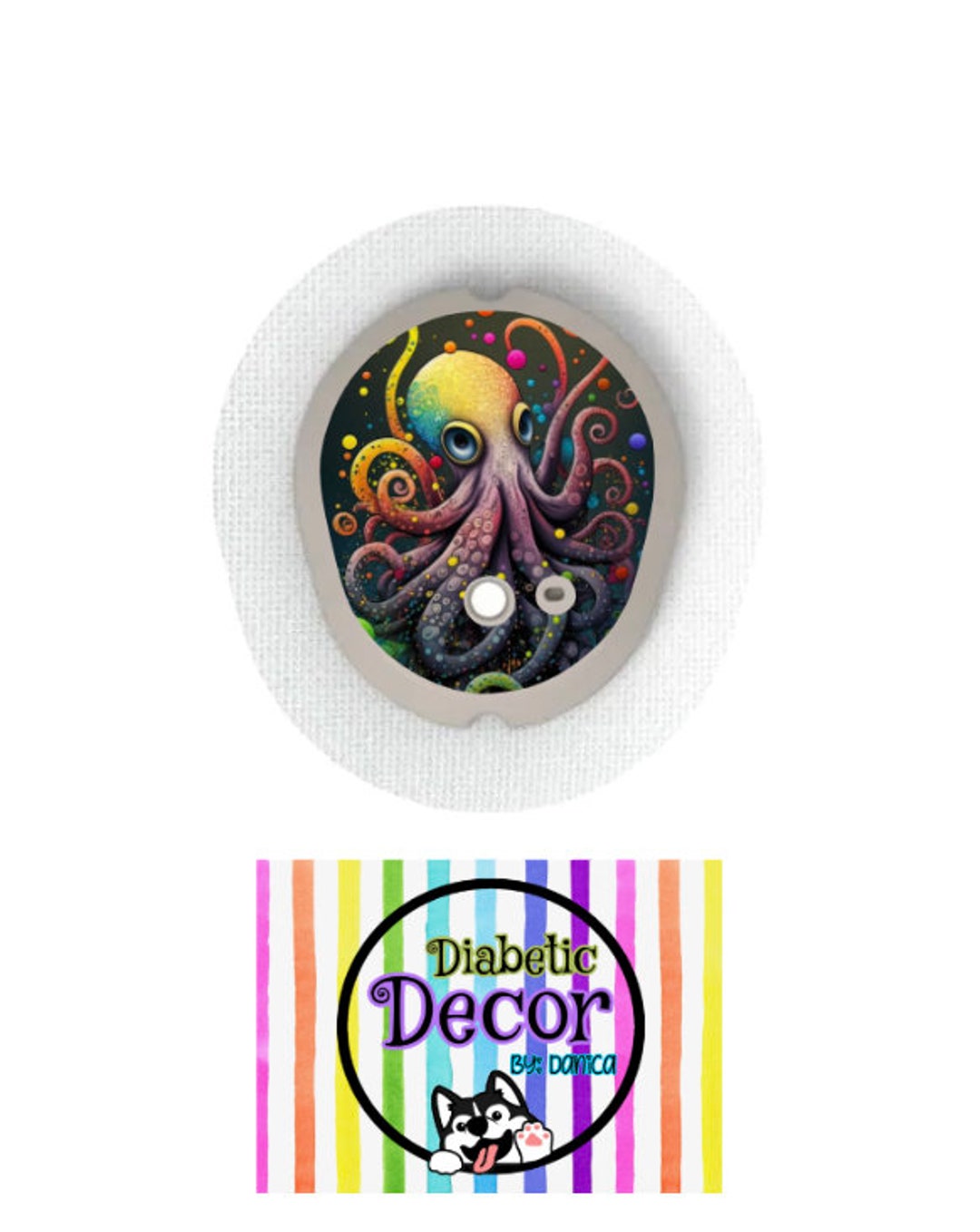 G7/ Octopus Single Sticker / Dexcom G7 Stickers, Diabetes Stickers ...
