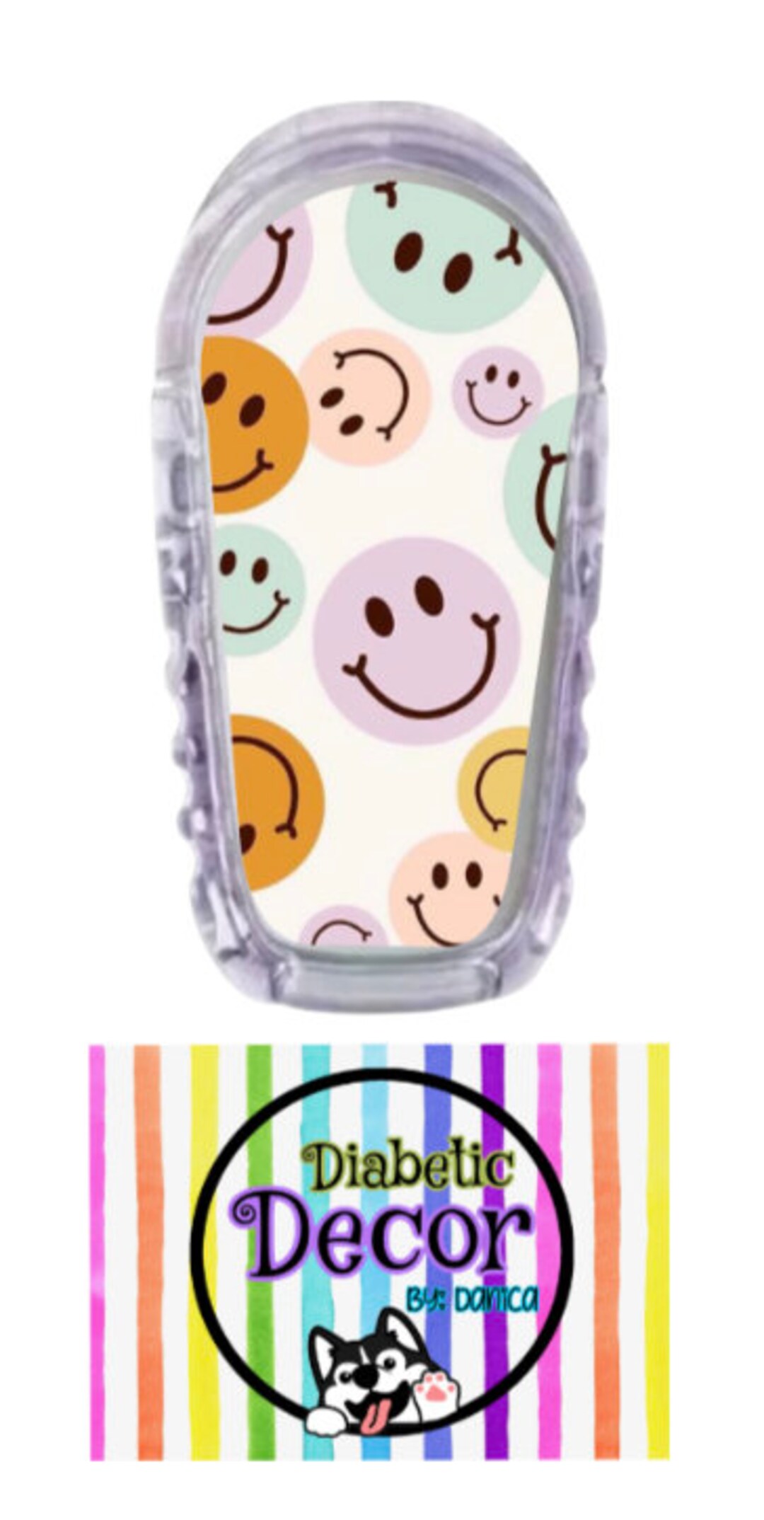 G6/ Smiley Single Sticker / Dexcom G6 Stickers, Diabetes Stickers ...