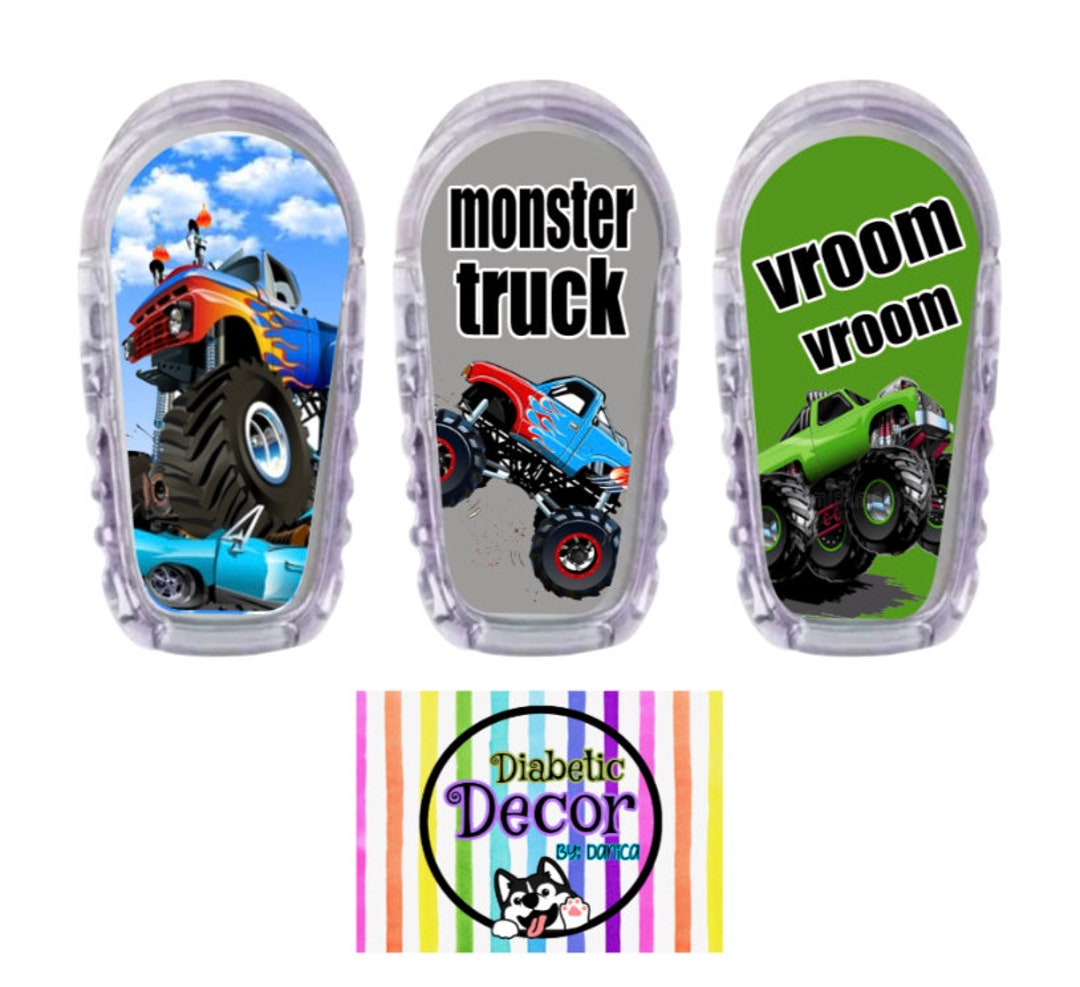 G6/ Monster Trucks 3 Pack / Dexcom G6 Stickers, Diabetes Stickers ...