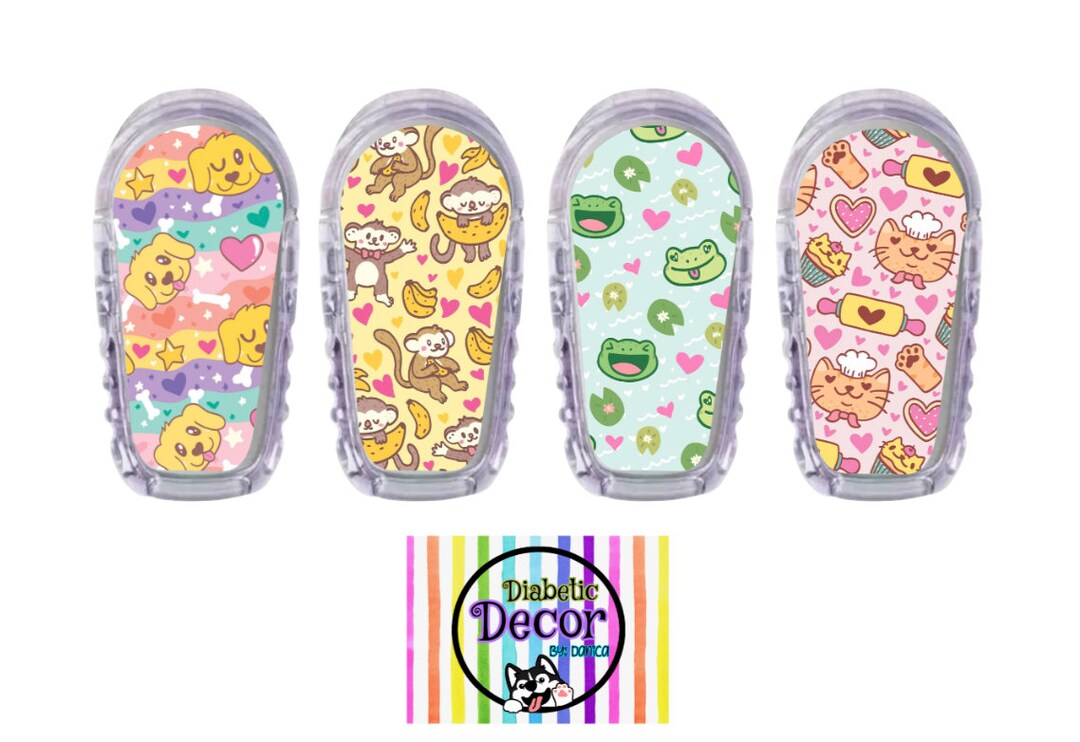 G6/ Cute Puppies, Monkeys & More 4 Pack /dexcom G6 Stickers, Diabetes ...