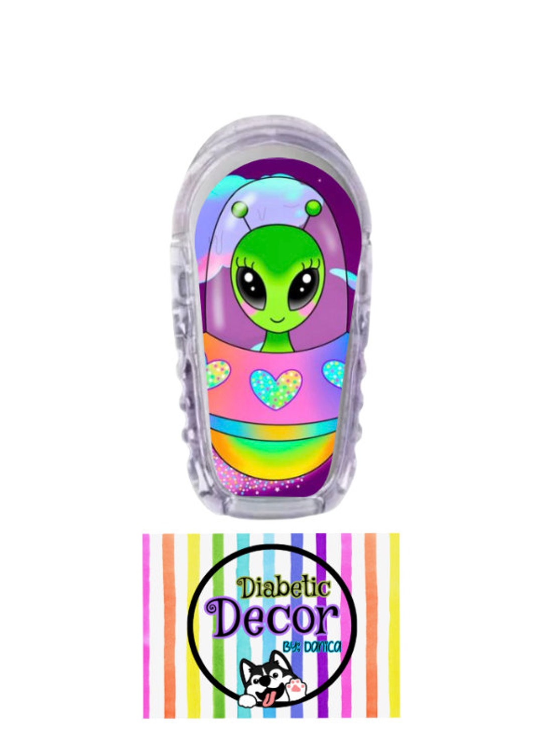 G6/ Cute Alien Single Sticker / Dexcom G6 Stickers, Diabetes Stickers ...