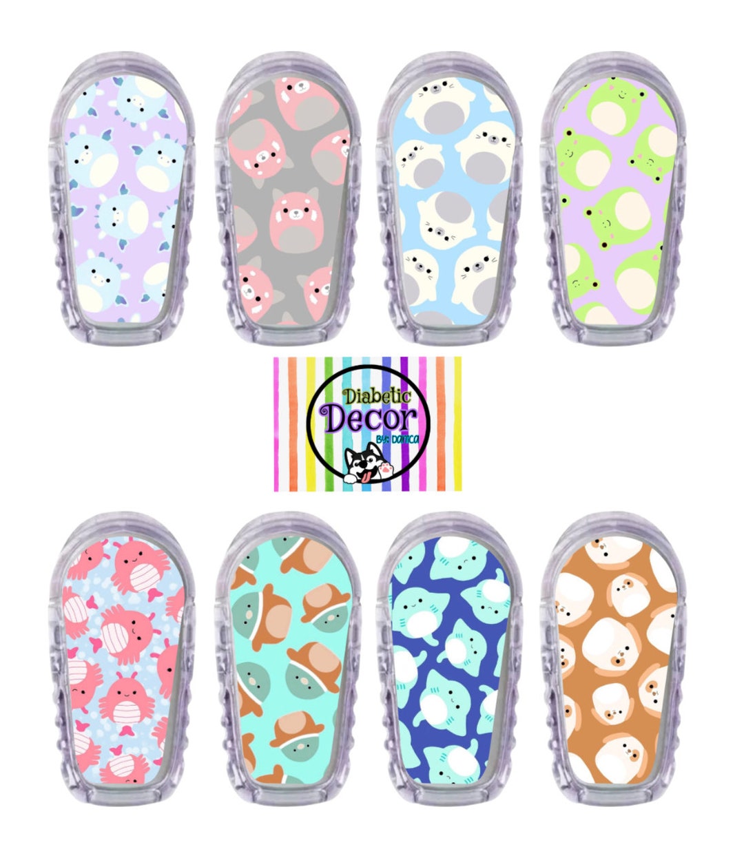 G6/ Squishies #2 8 Pack /dexcom G6 Stickers, Diabetes Stickers, Dexcom ...