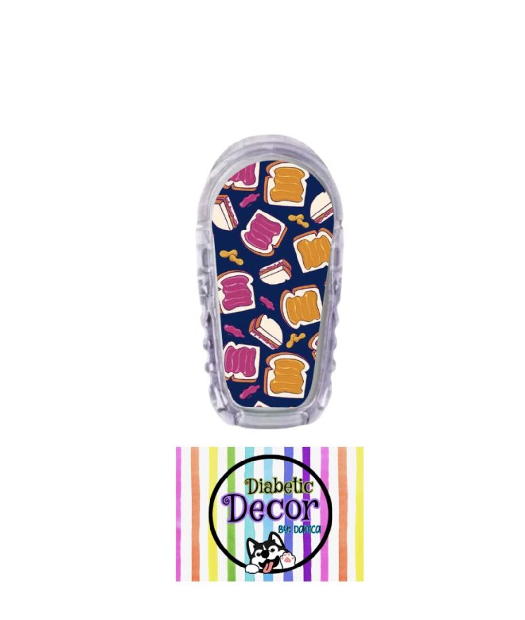 G6/ PB & Jelly Single Sticker / Dexcom G6 Stickers, Diabetes Stickers ...
