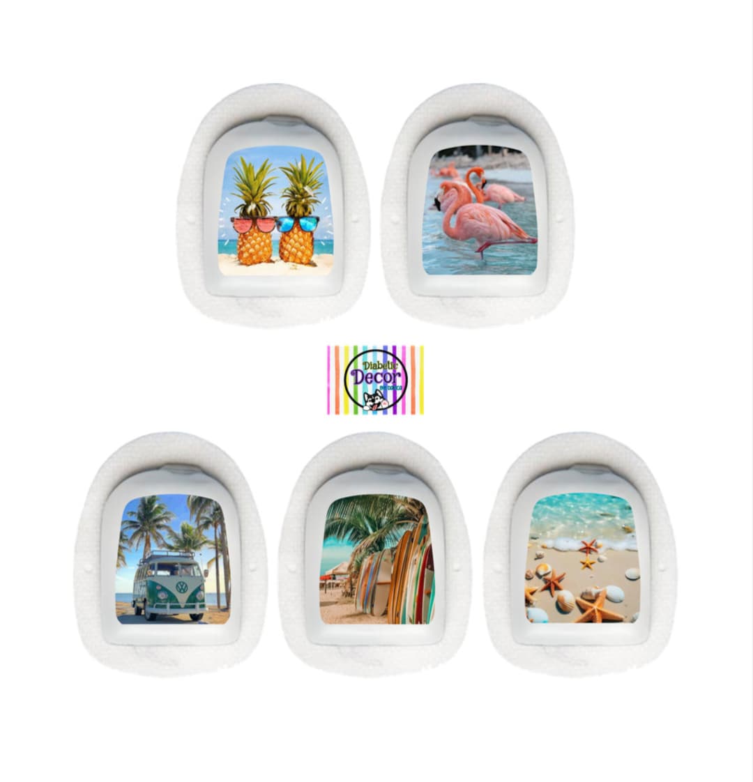 Omnipod Beach 5 Pack / Sticker/omnipod Sticker/ Diabetes Stickers ...