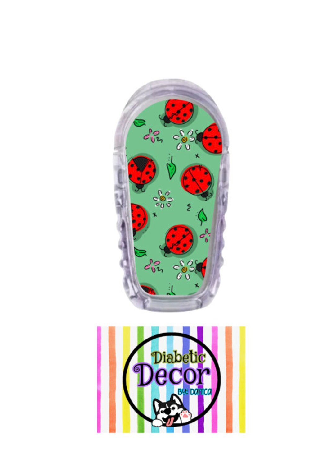 G6/ Ladybug Single Sticker / Dexcom G6 Stickers, Diabetes Stickers ...
