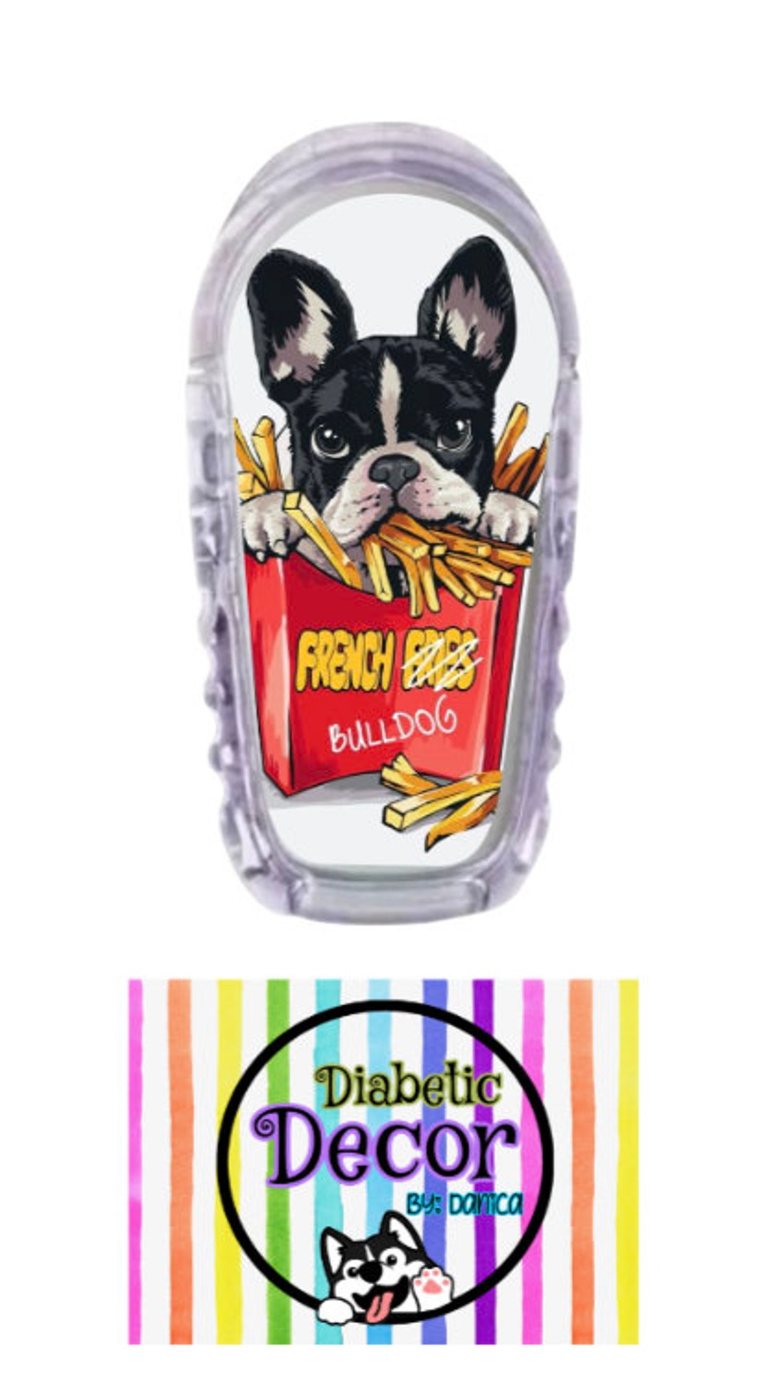 G6/ French Bulldog Single Sticker / Dexcom G6 Stickers, Diabetes ...