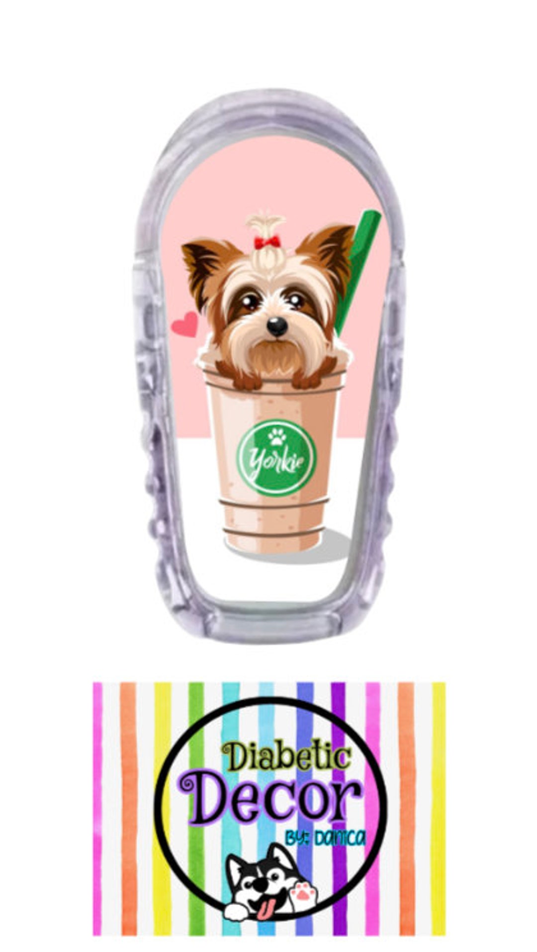 G6/ Yorkie Single Sticker / Dexcom G6 Stickers, Diabetes Stickers ...