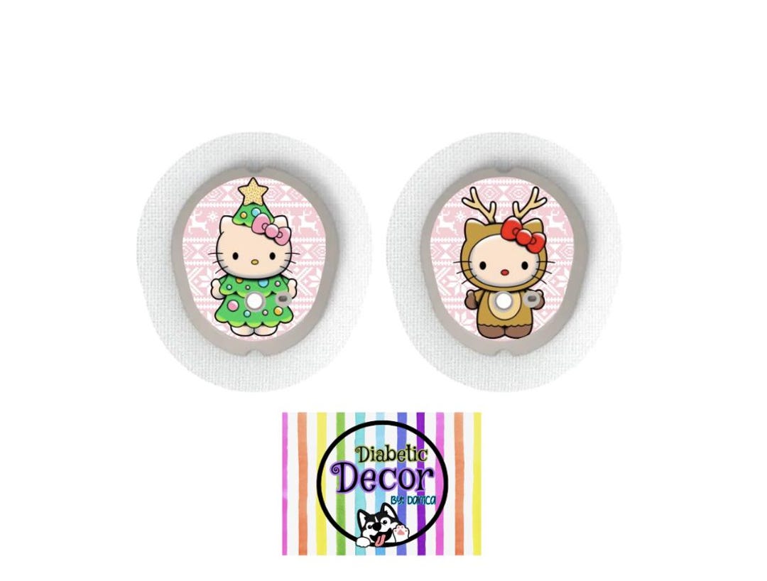 G7/ Kitty Cat Christmas 2 Pack / Dexcom G7 Stickers, Diabetes Stickers ...