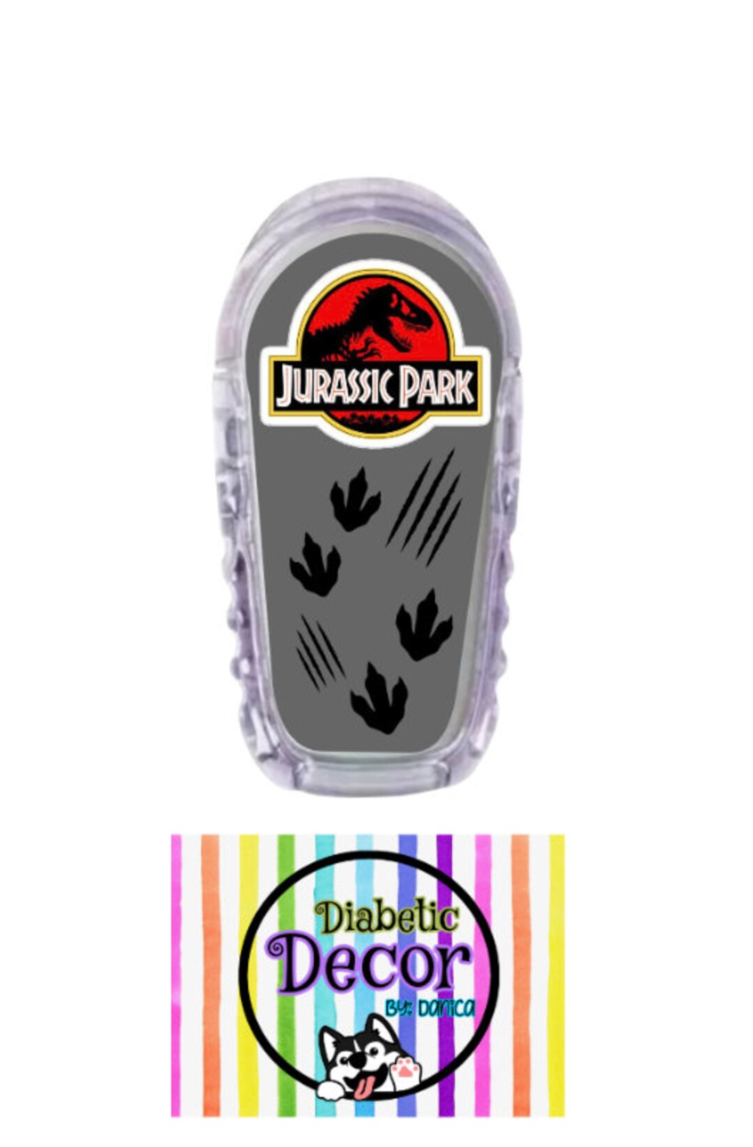G6/ Dinosaur Park Single Sticker / Dexcom G6 Stickers, Diabetes ...