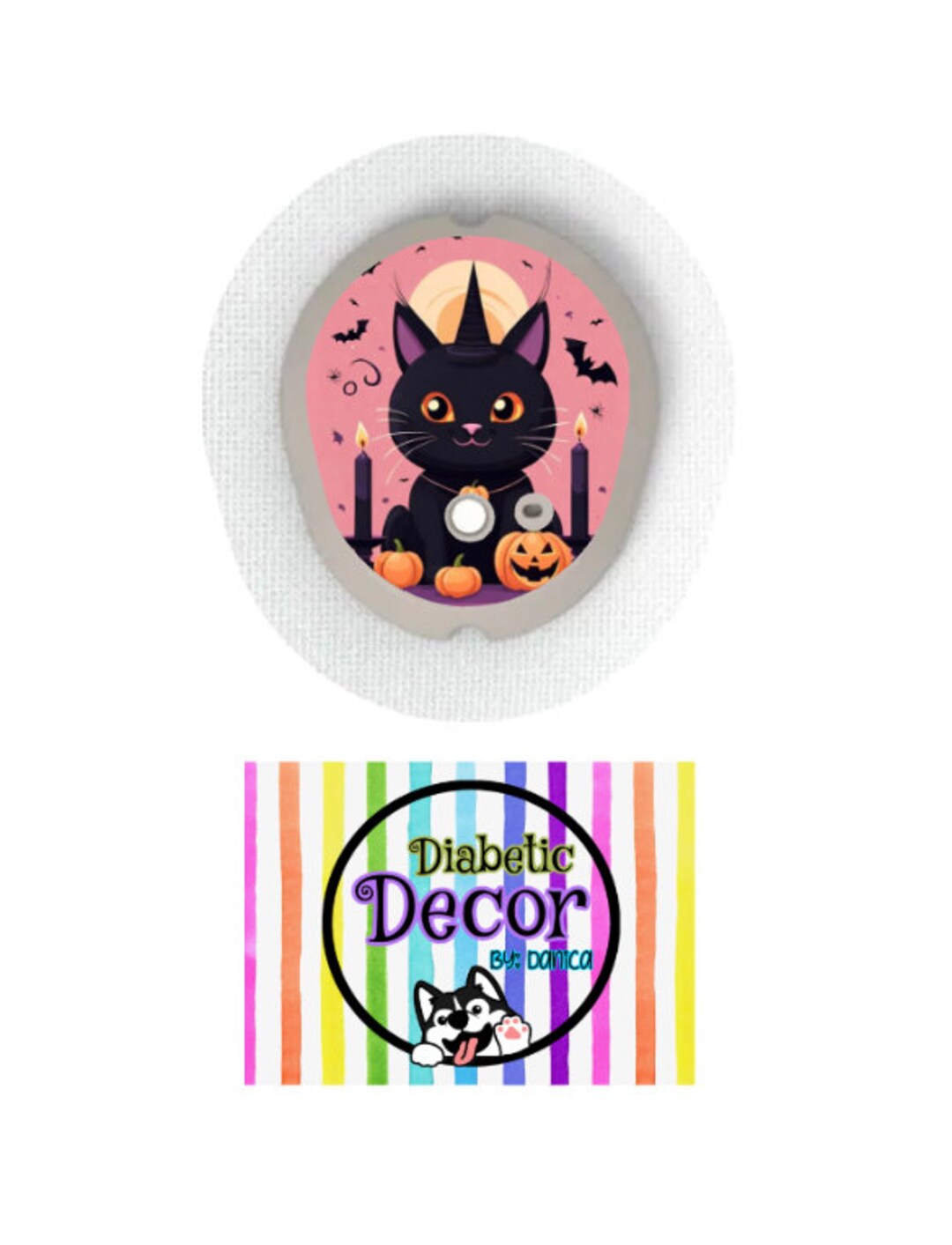 G7/ Black Cat Halloween Single Sticker / Dexcom G7 Stickers, Diabetes ...