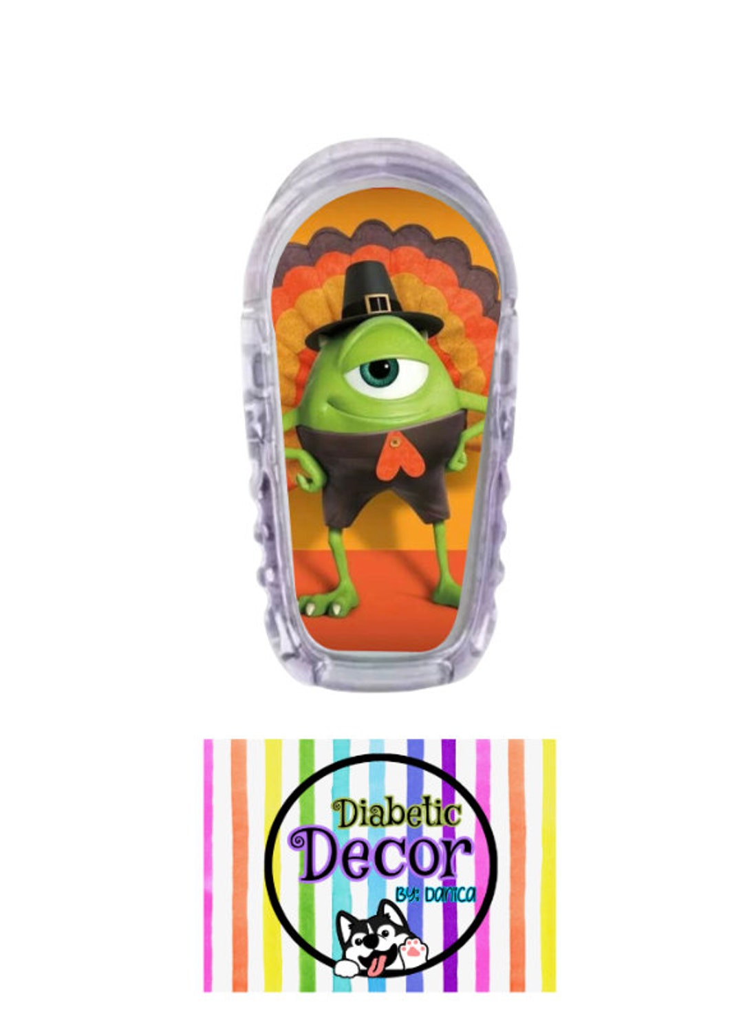 G6/ Monster Thanksgiving Single Sticker / Dexcom G6 Stickers, Diabetes ...