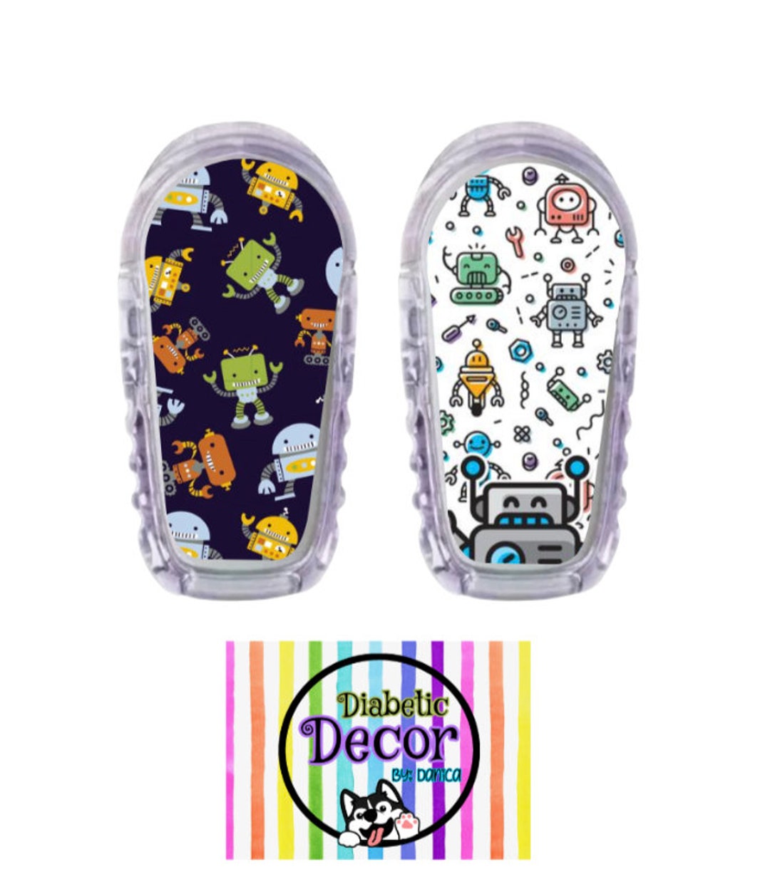 G6/ Robots 2 Pack / Dexcom G6 Stickers, Diabetes Stickers, Dexcom ...