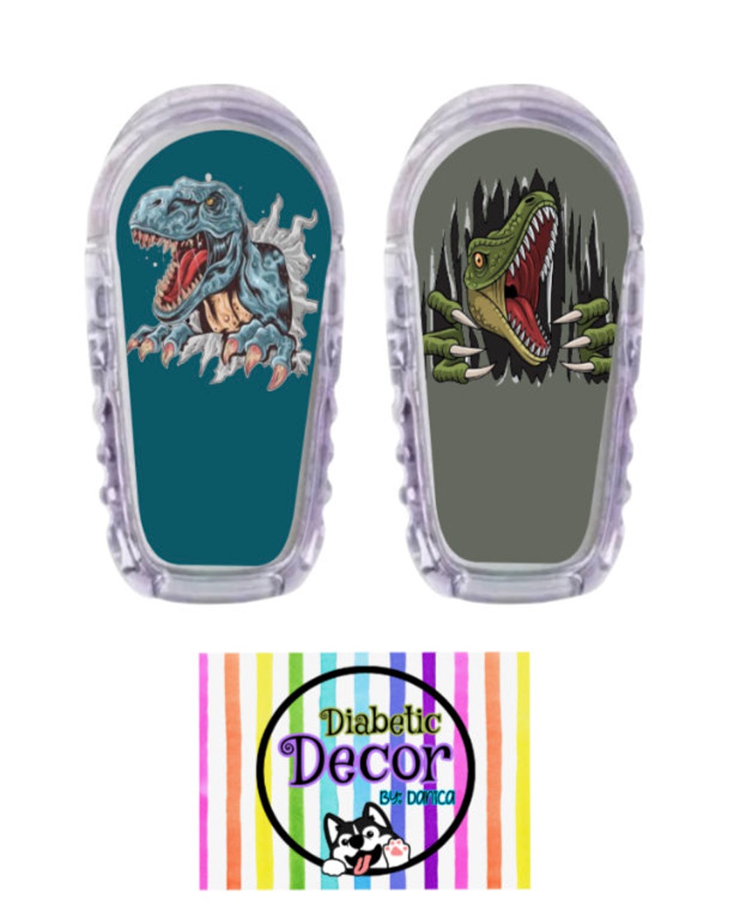 G6/ T-rex 2 Pack / Dexcom G6 Stickers, Diabetes Stickers, Dexcom ...