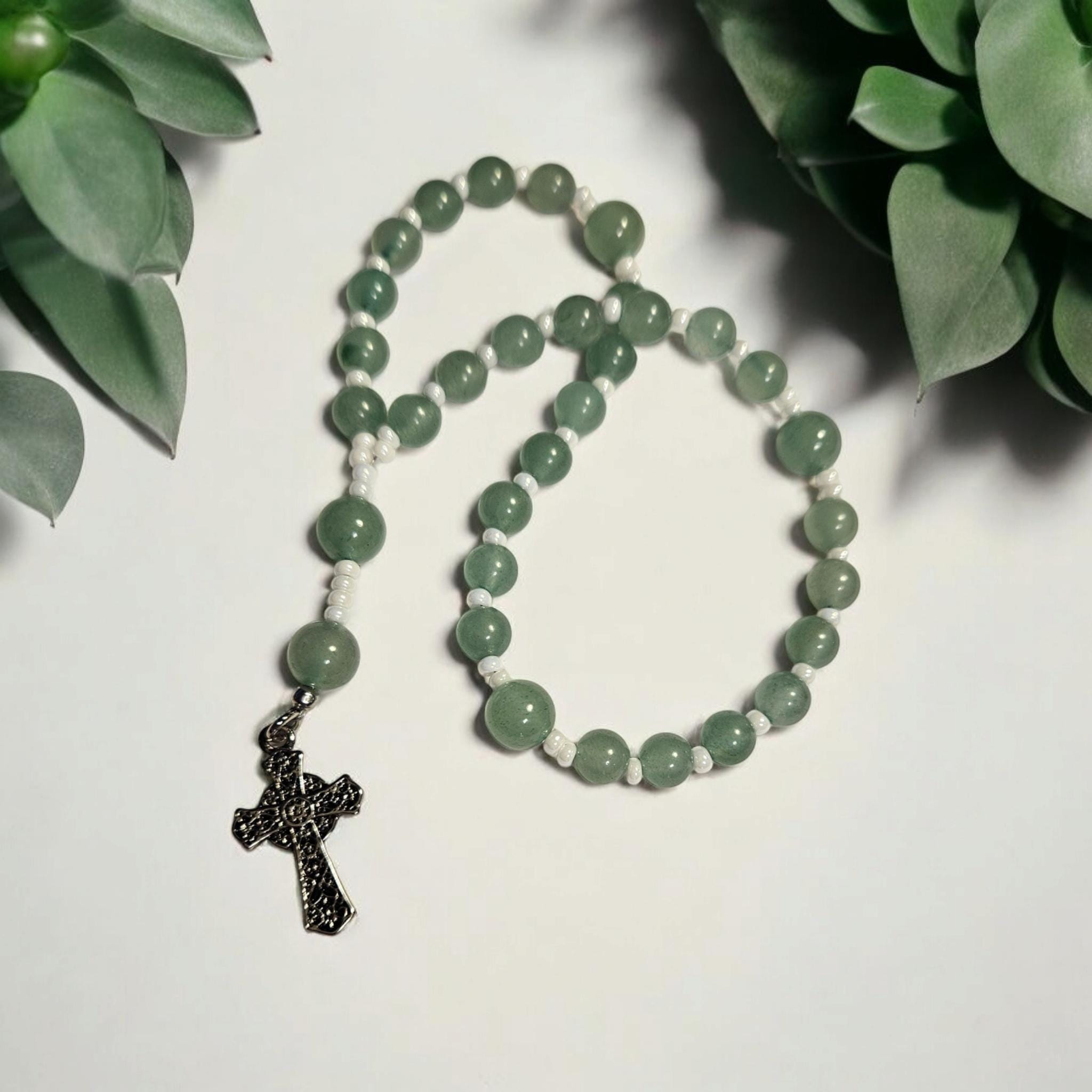 Episcopal Prayer Beads Handmade Green Aventurine or Amethyst Beads ...