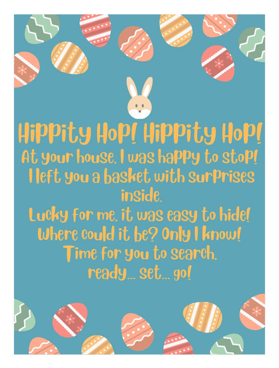 Easter Bunny Poem - Etsy