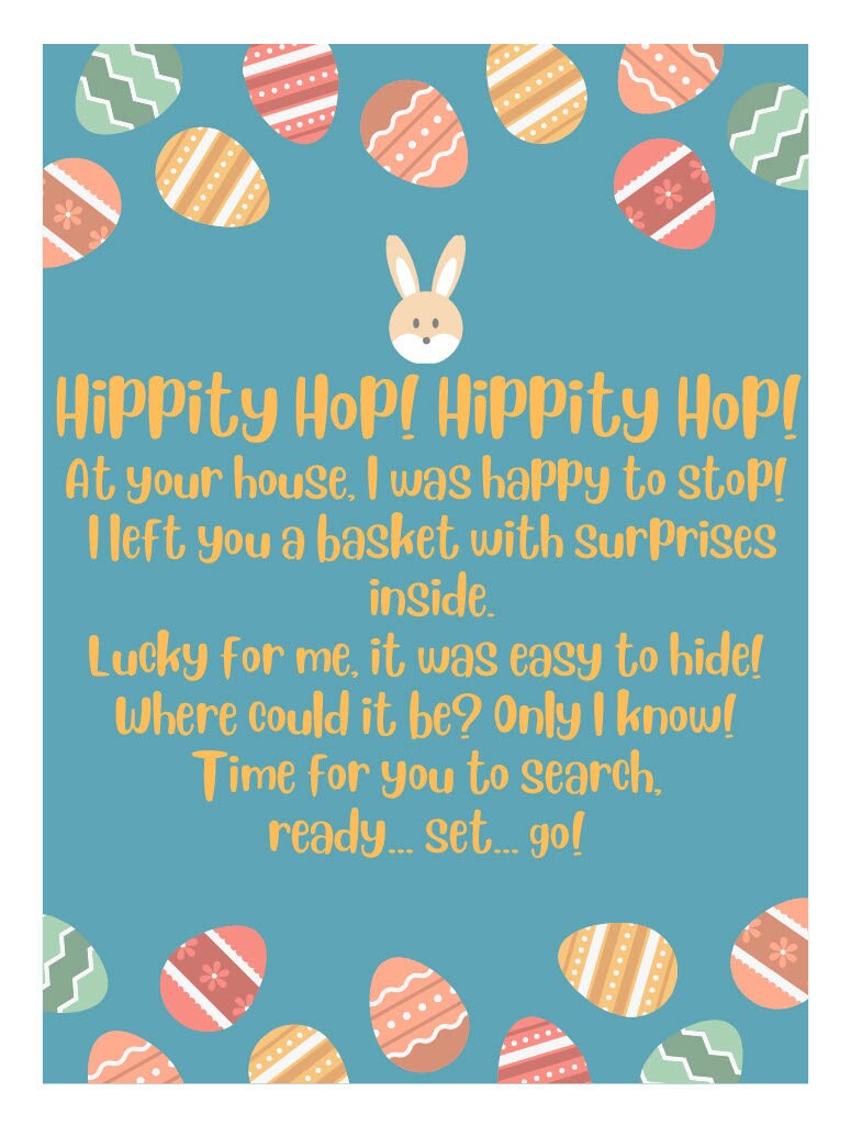Easter Bunny Poem - Etsy