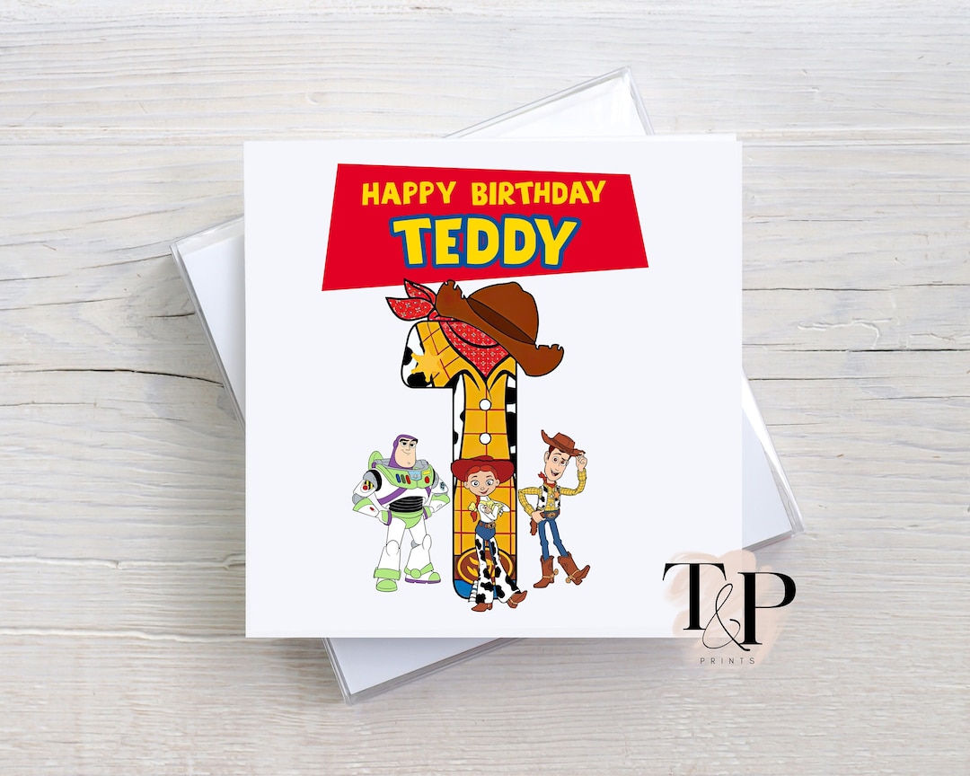Toy Story Birthday Card Personalised Toy Story Card Ages 1-9 Toy Story ...