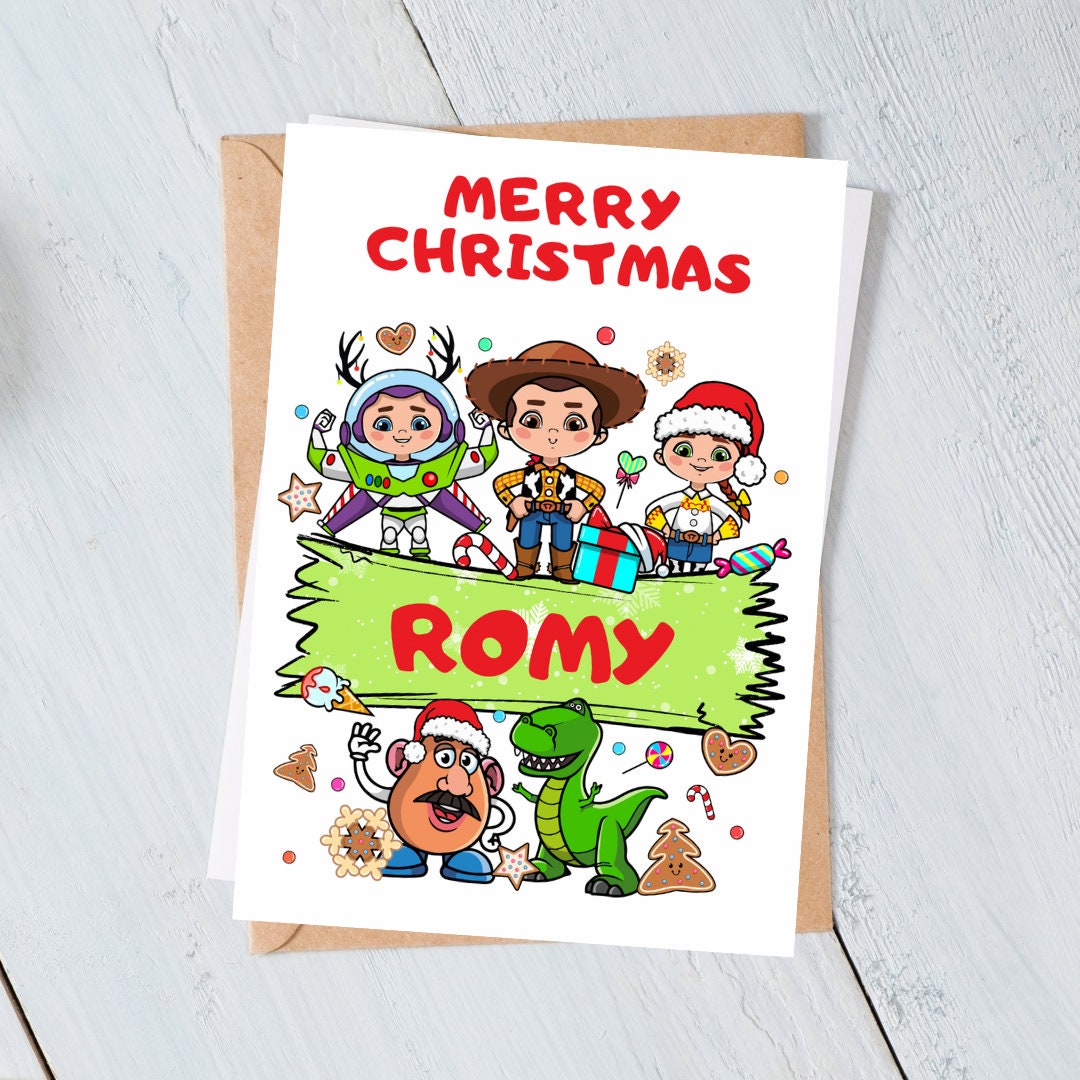 Toy Story Personalised Christmas Card Woody Buzz Lightyear - Etsy