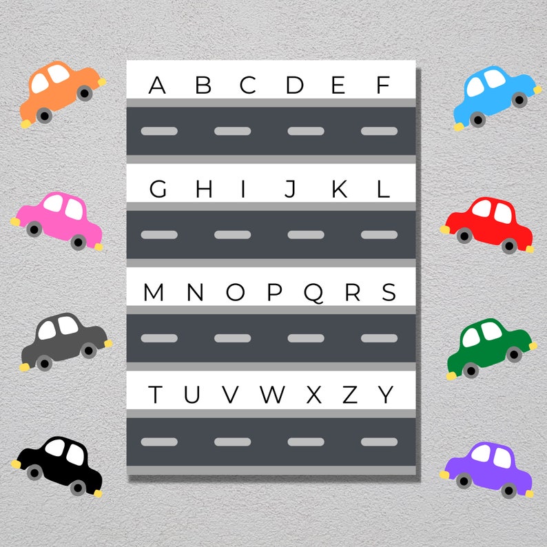 Alphabet Car Activity | Printable | Letters| Worksheet | Kids ...