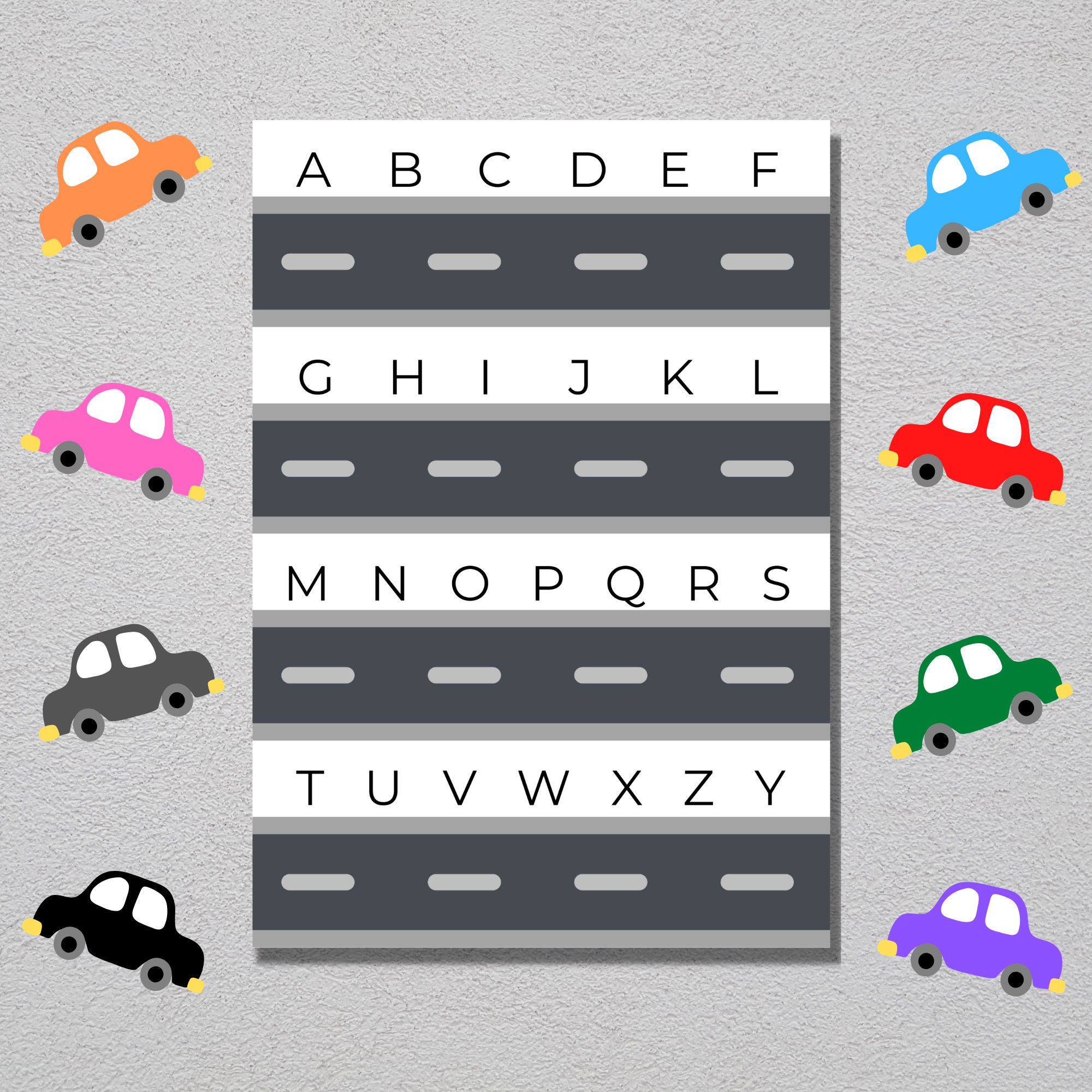 Alphabet Car Activity | Printable | Letters| Worksheet | Kids ...