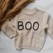BOO Sweater // Hand Embroidered Sweater // Halloween Chunky Knit Fall ...
