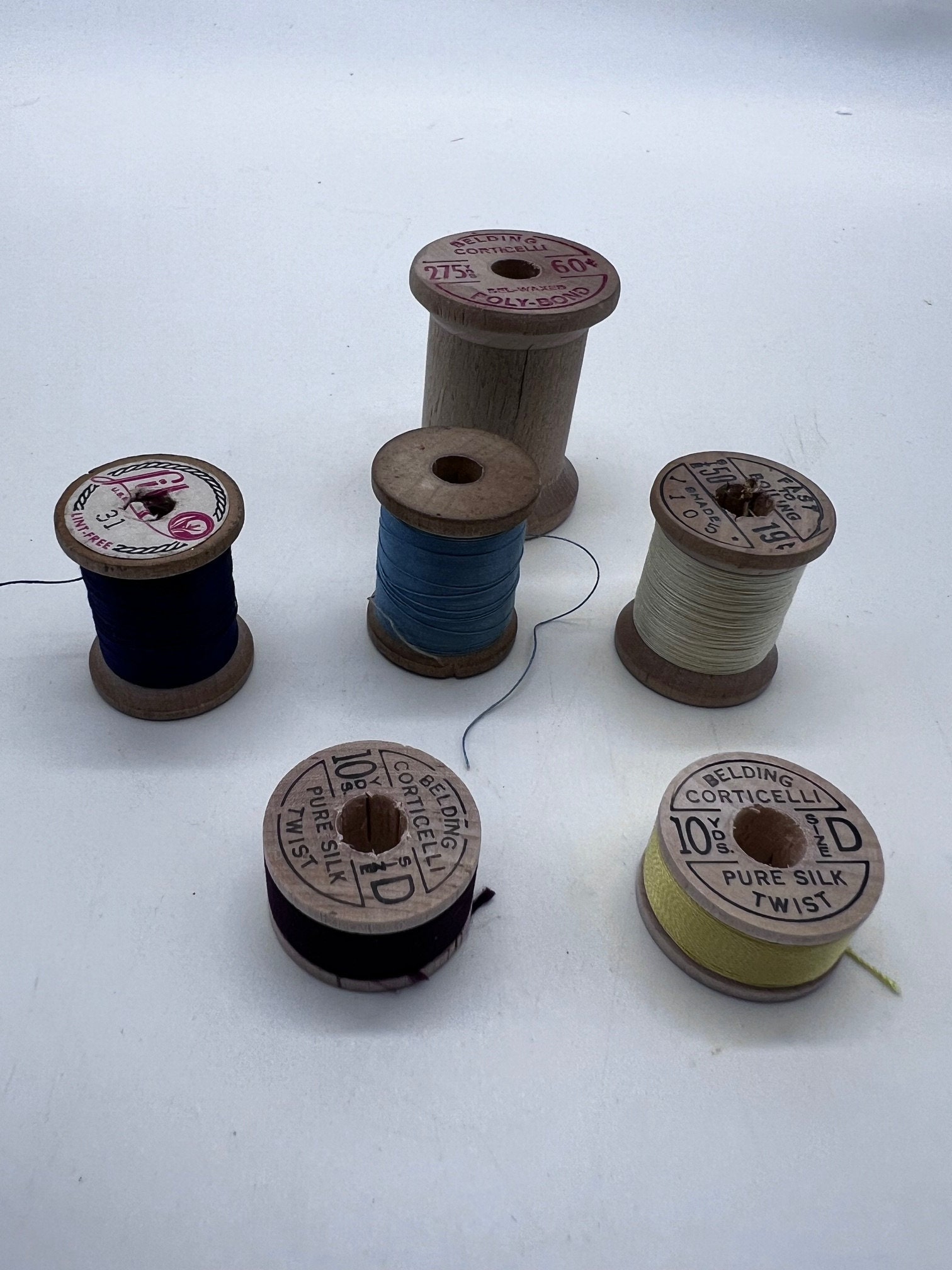 Vintage Wooden Spool Threads - Etsy