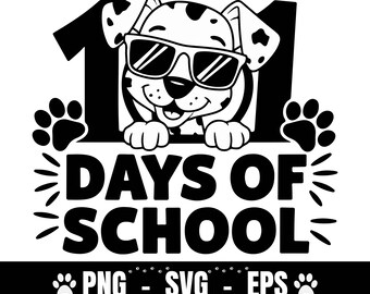 101 Days of School Dalmatian Png Svg Eps, 101 Days of School Dalmatian ...