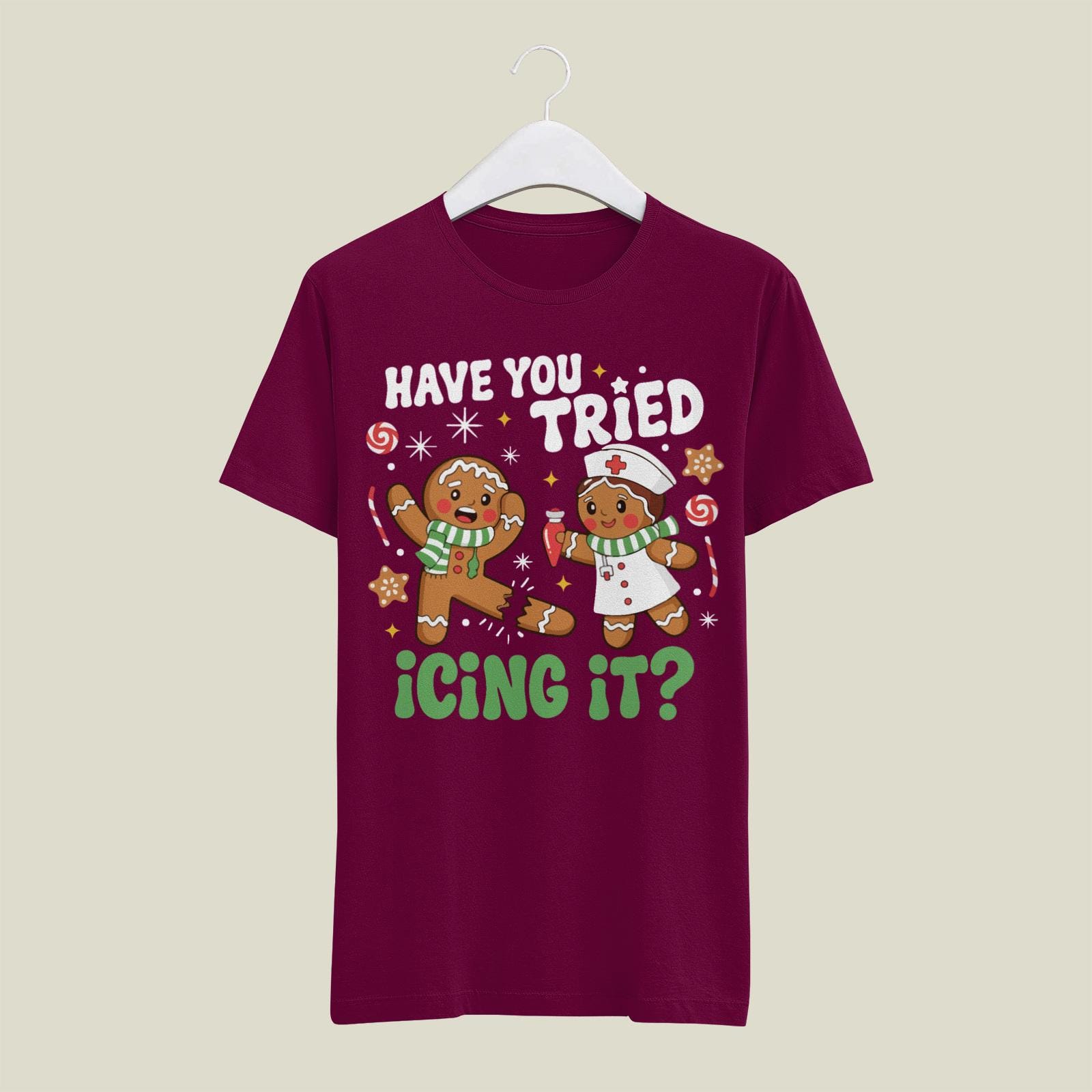 Have You Tried Icing It PNG SVG, Gingerbread Nurse, Christmas Nurse ...