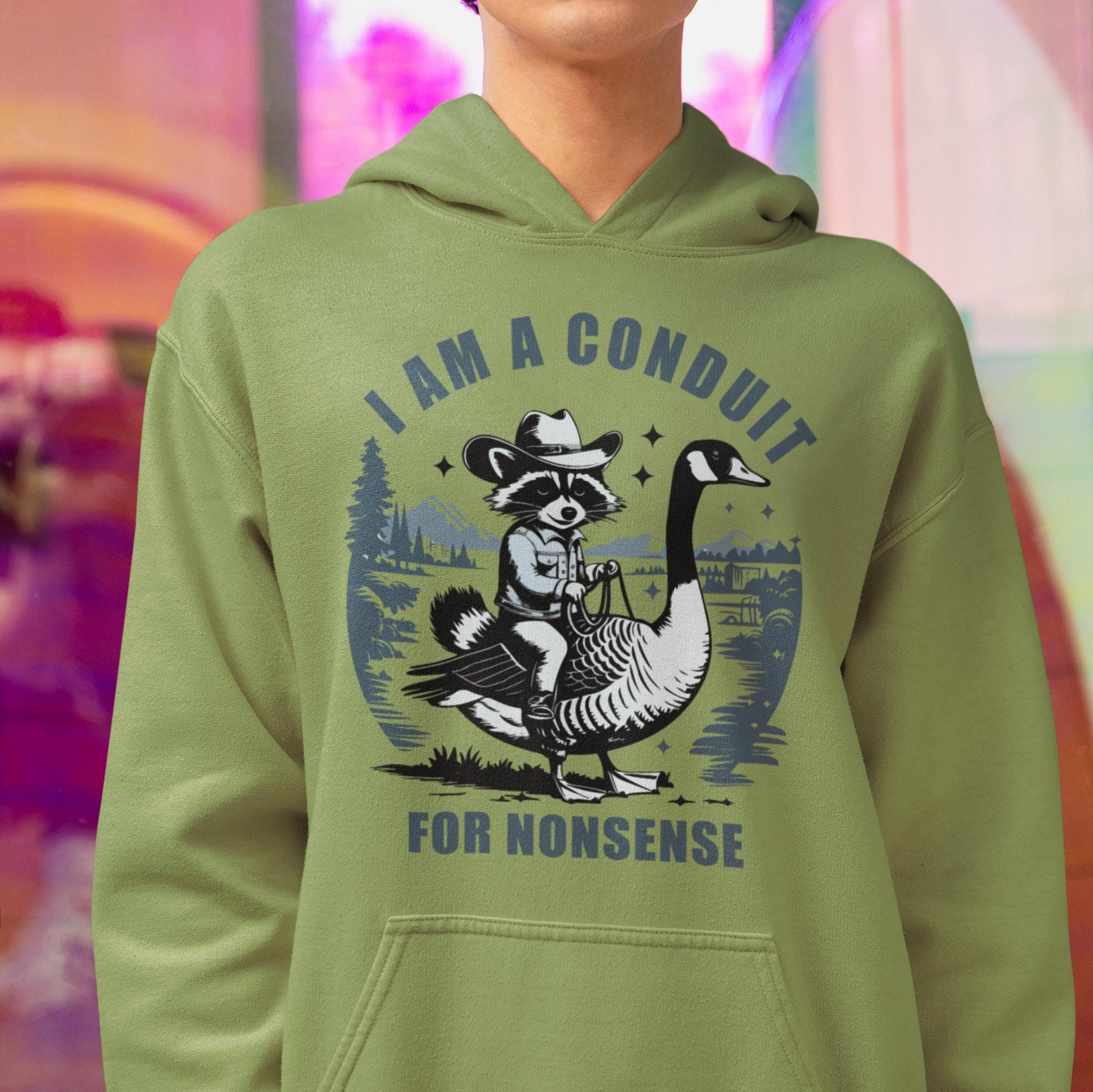 I Am A Conduit for Nonsense Png Jpg, Funny Cowboy Raccoon Meme Png Jpg ...