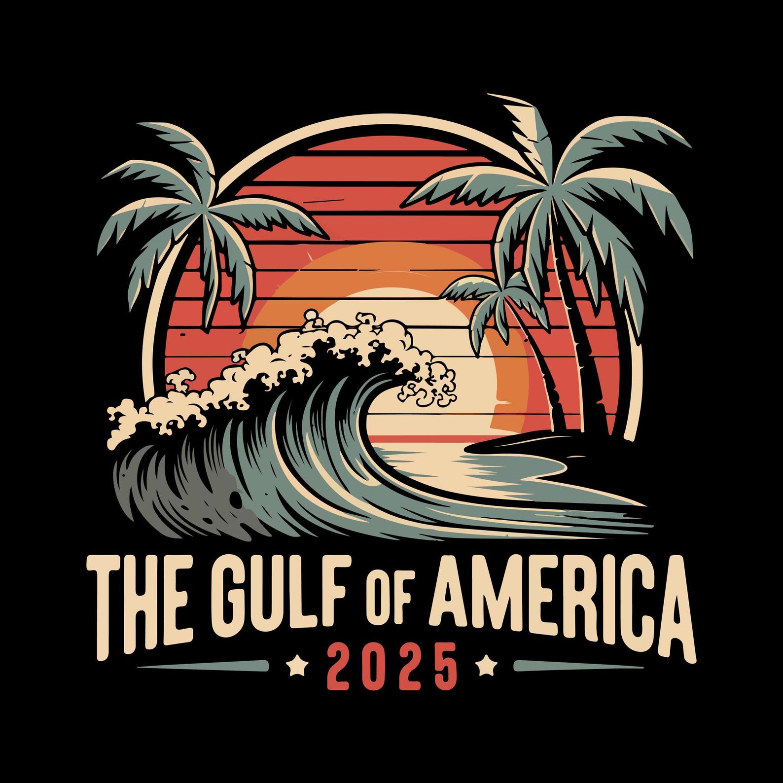 The Gulf of America 2025 Png Svg Eps, Retro Vintage the Gulf of America ...