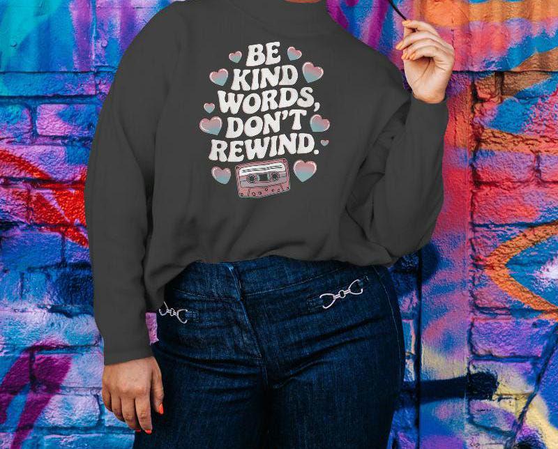 Be Kind Words Don't Rewind Svg Png Jpg Eps, Heart Cassette Tape Retro ...