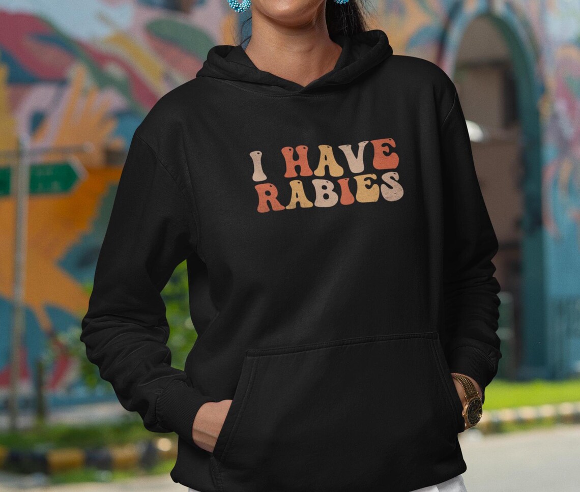 I Have Rabies Png Jpg, Funny Retro Vintage I Have Rabies Apparels Png ...