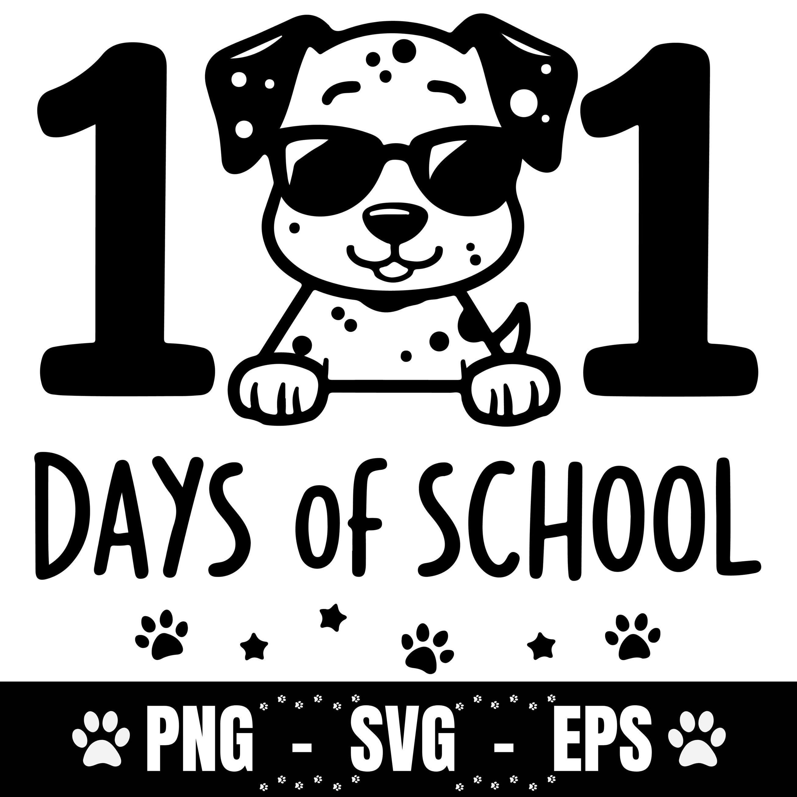 101 Days of School Dalmatian Png Svg Eps, 101 Days of School Dalmatian ...