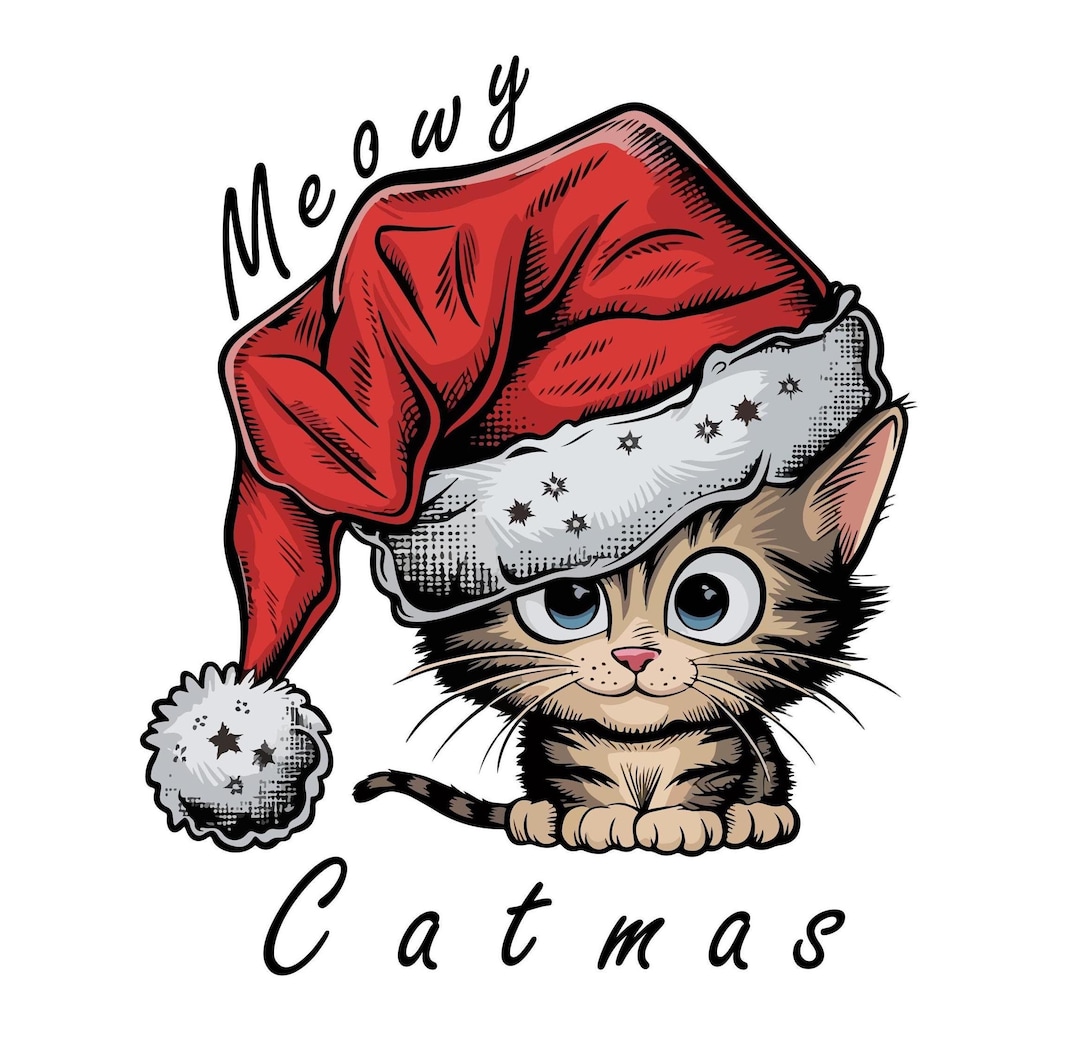 Meowy Catmas Png Jpg, Cat Christmas Png Jpg, Meowy Christmas Png Jpg ...
