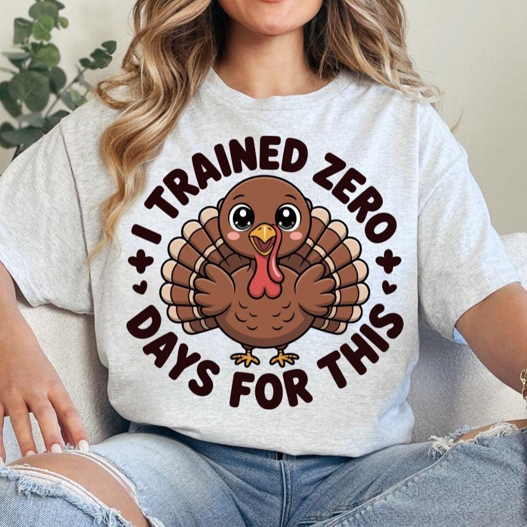 I Trained Zero Days for This PNG SVG, Funny Thanksgiving Turkey - Etsy UK
