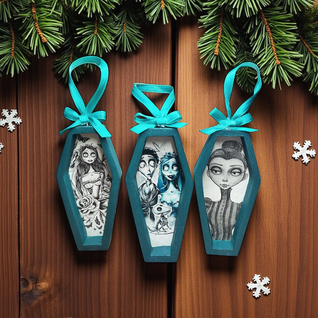 The Corpse Bride Christmas Tree Ornaments, Handmade, Set of 3 - Etsy