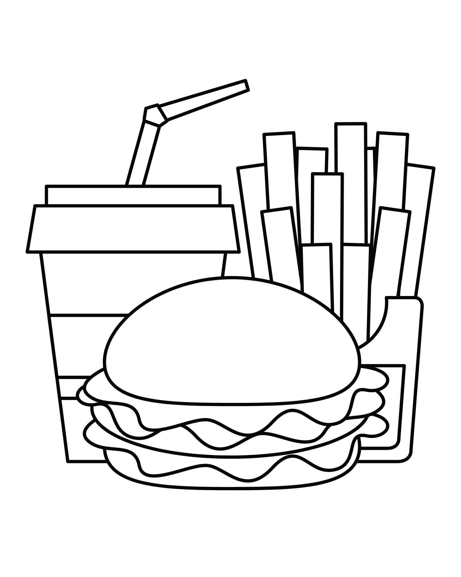 Food Coloring Pages for Kids Set of 6 - Etsy